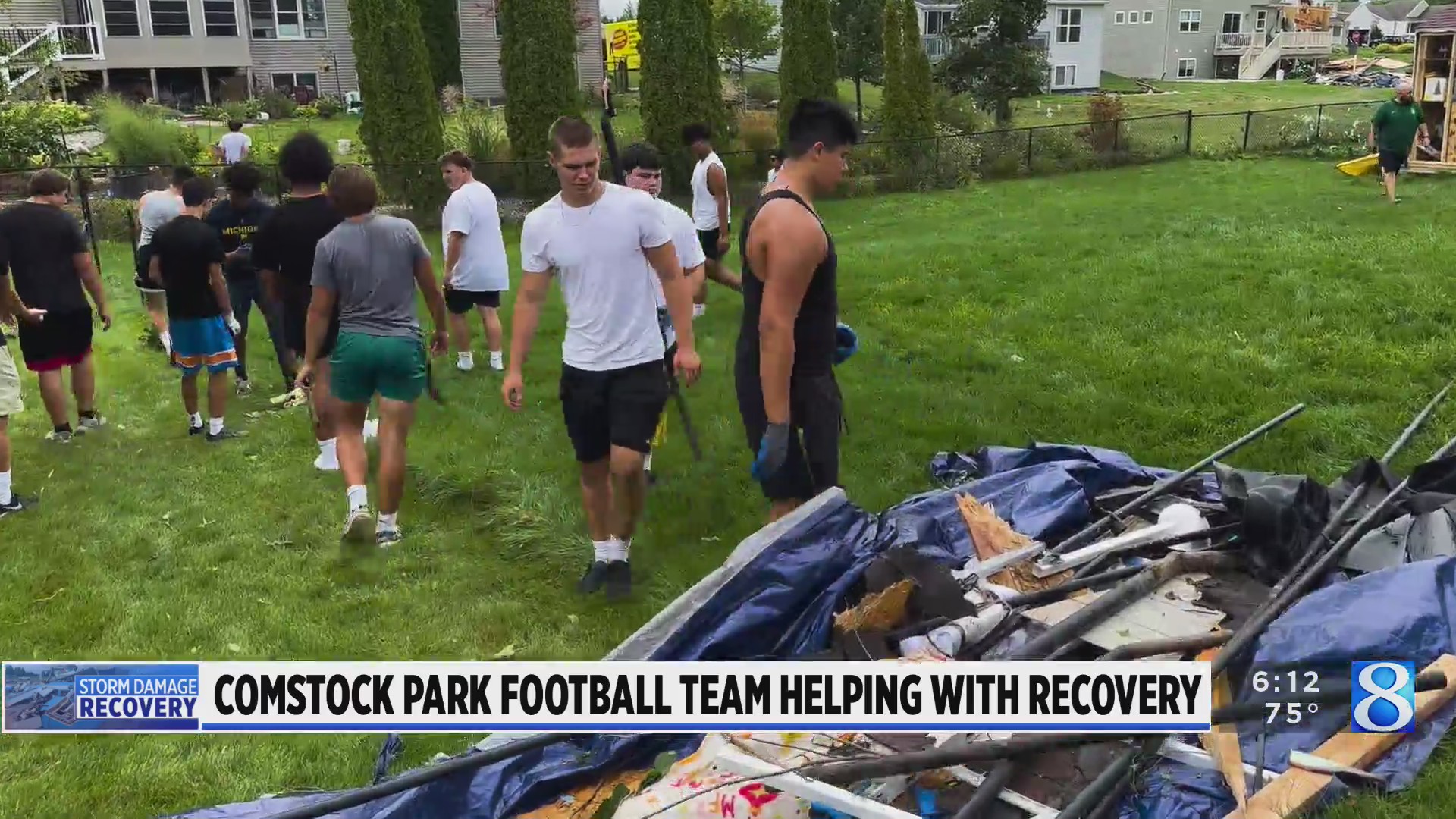 Comstock Park football team helping with recovery – WOODTV.com