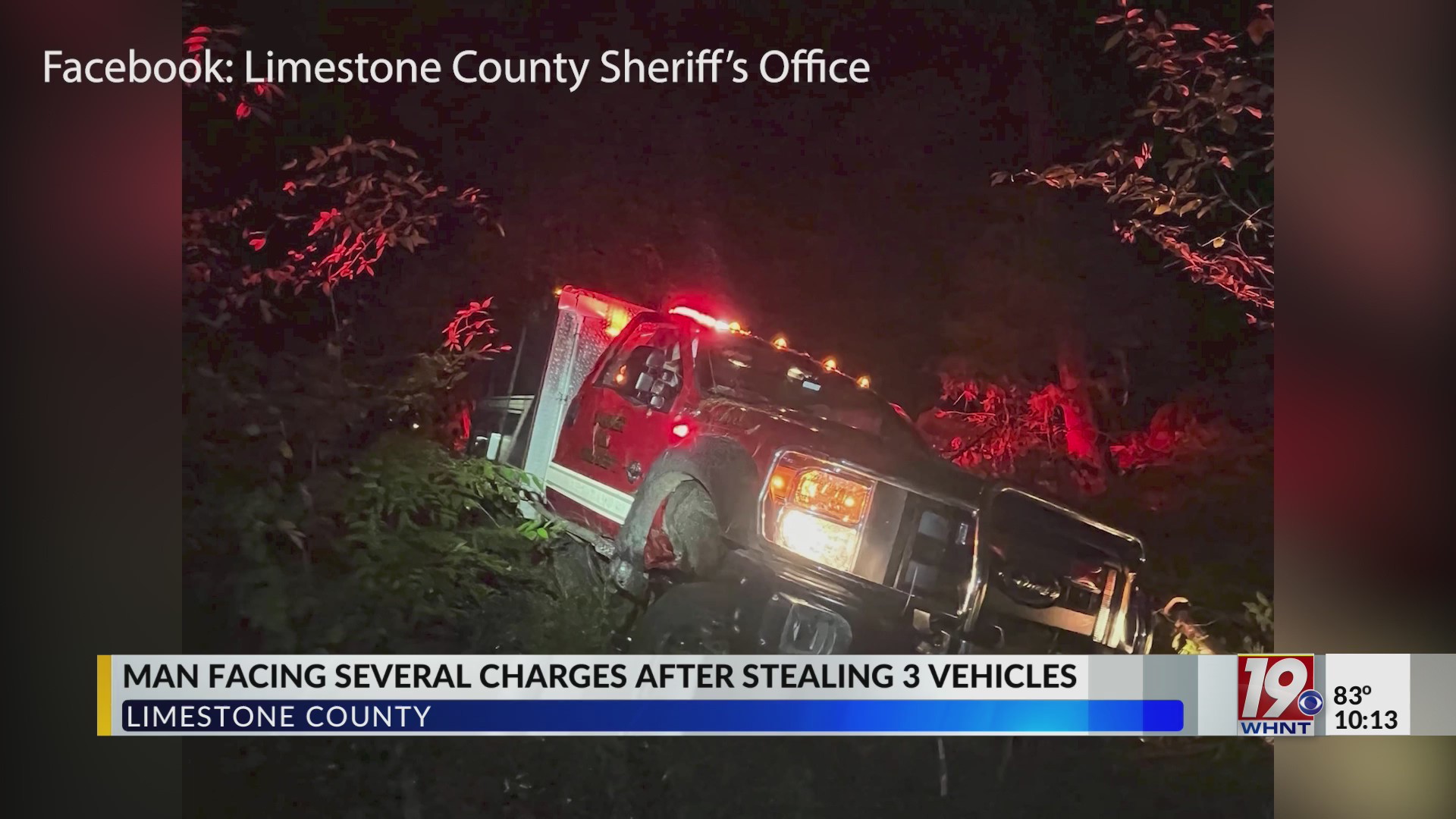 Limestone Man Steals and Totals Fire Engine – WHNT.com