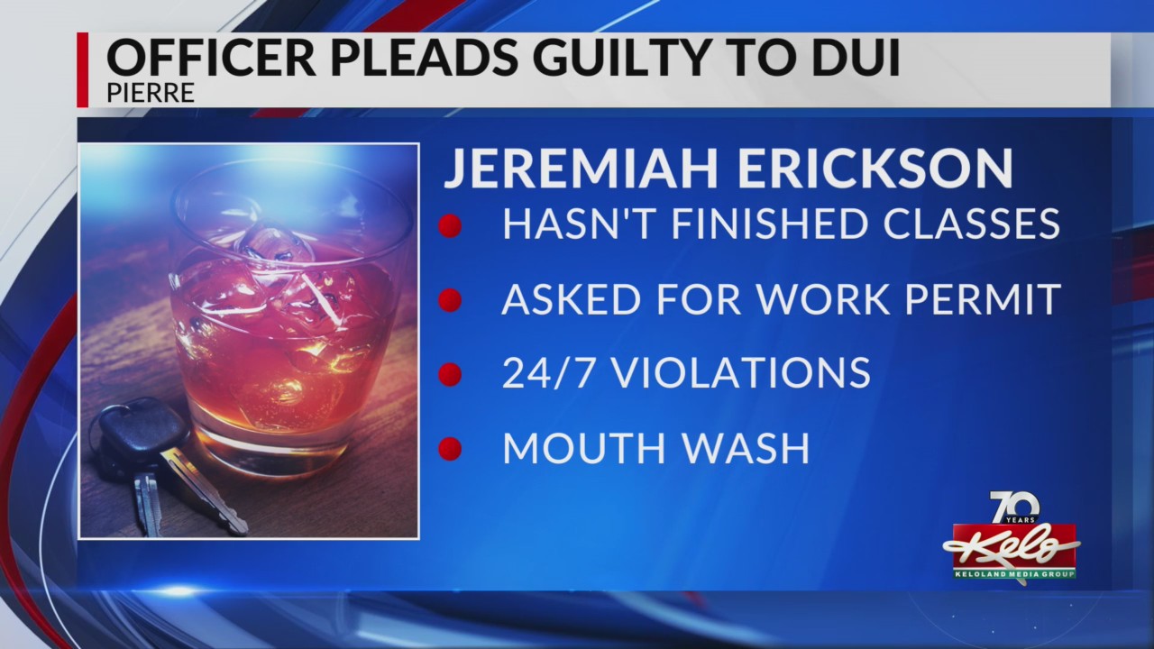 Pierre police officer pleads guilty to DUI – KELOLAND.com