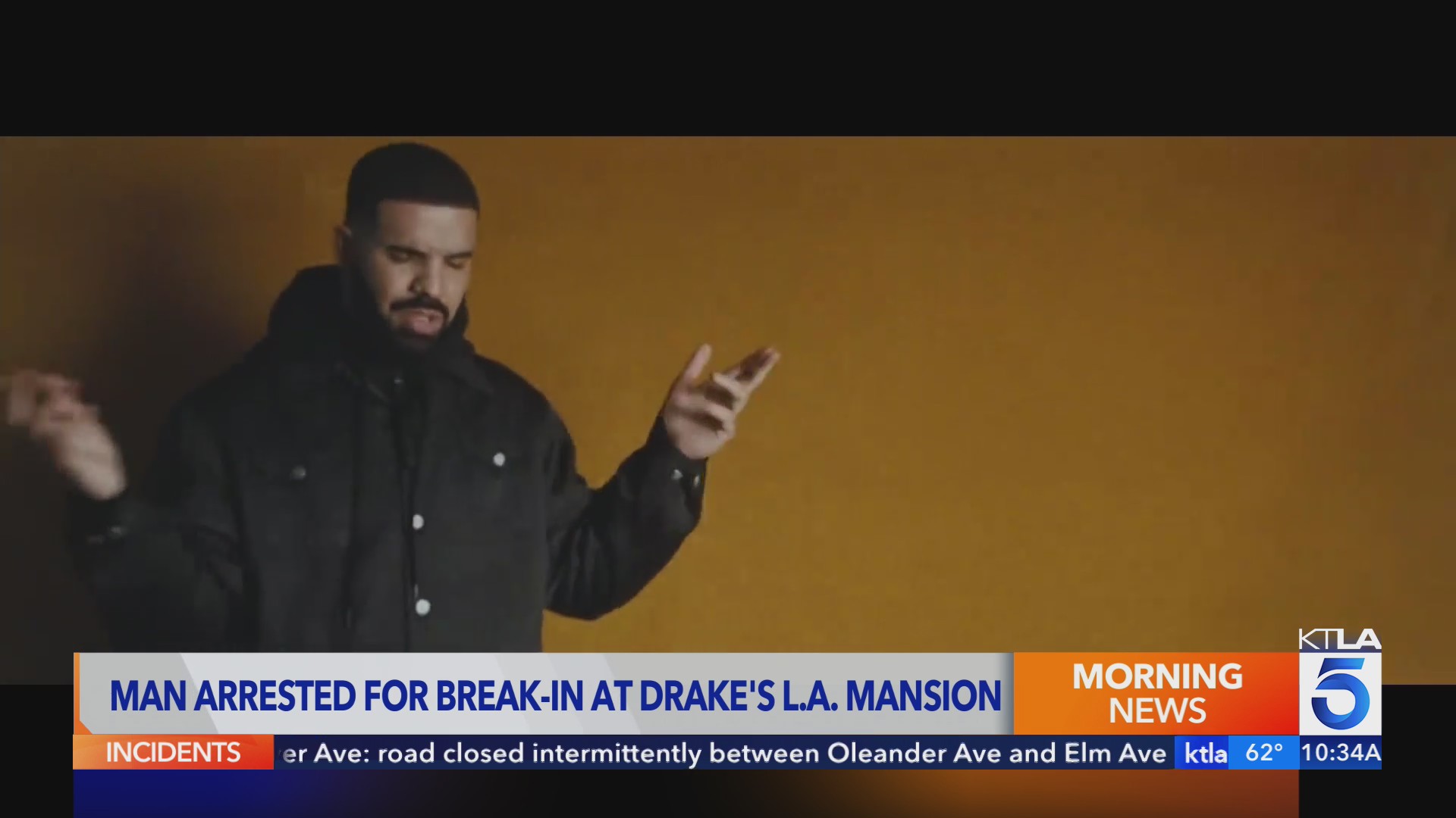 Drake’s Los Angeles home reportedly burglarized, suspect arrested – KTLA