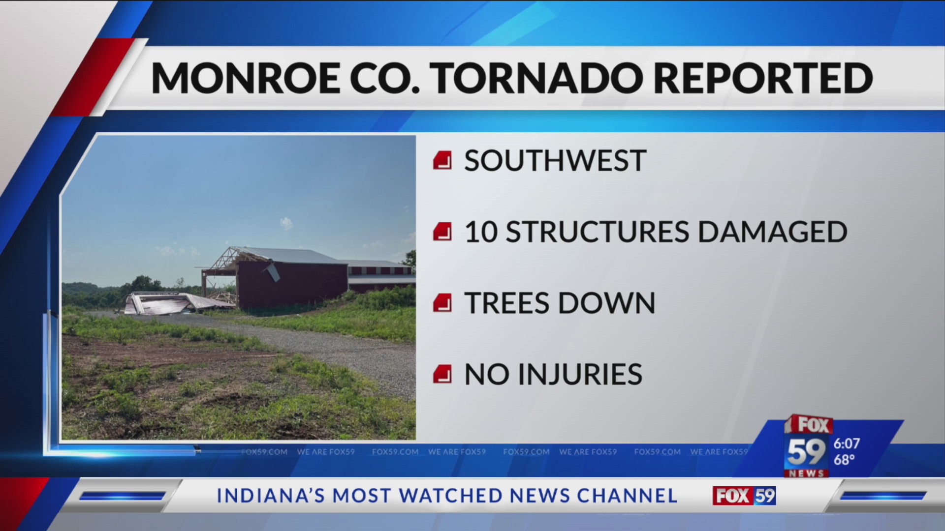 Storm damage reported in Monroe County – Fox 59
