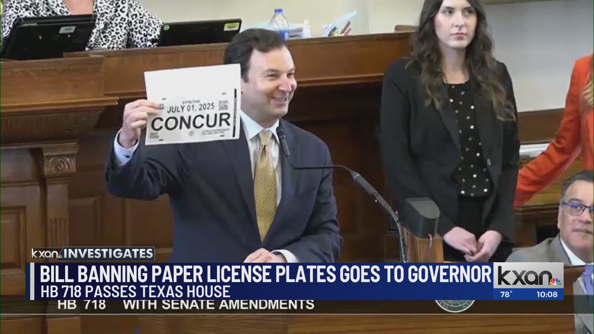 Bill to rid Texas of paper license plates goes to governor – KXAN Austin