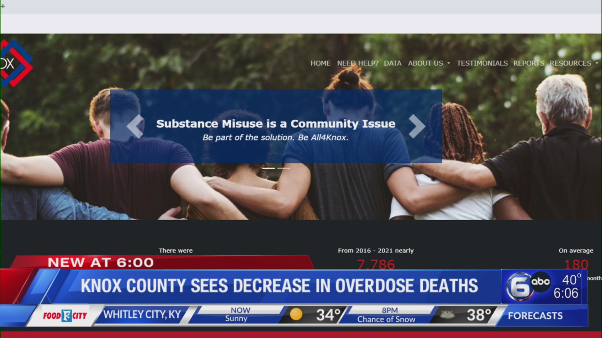 Knox County Sees Decrease In Overdose Deaths Wate 6 On Your Side