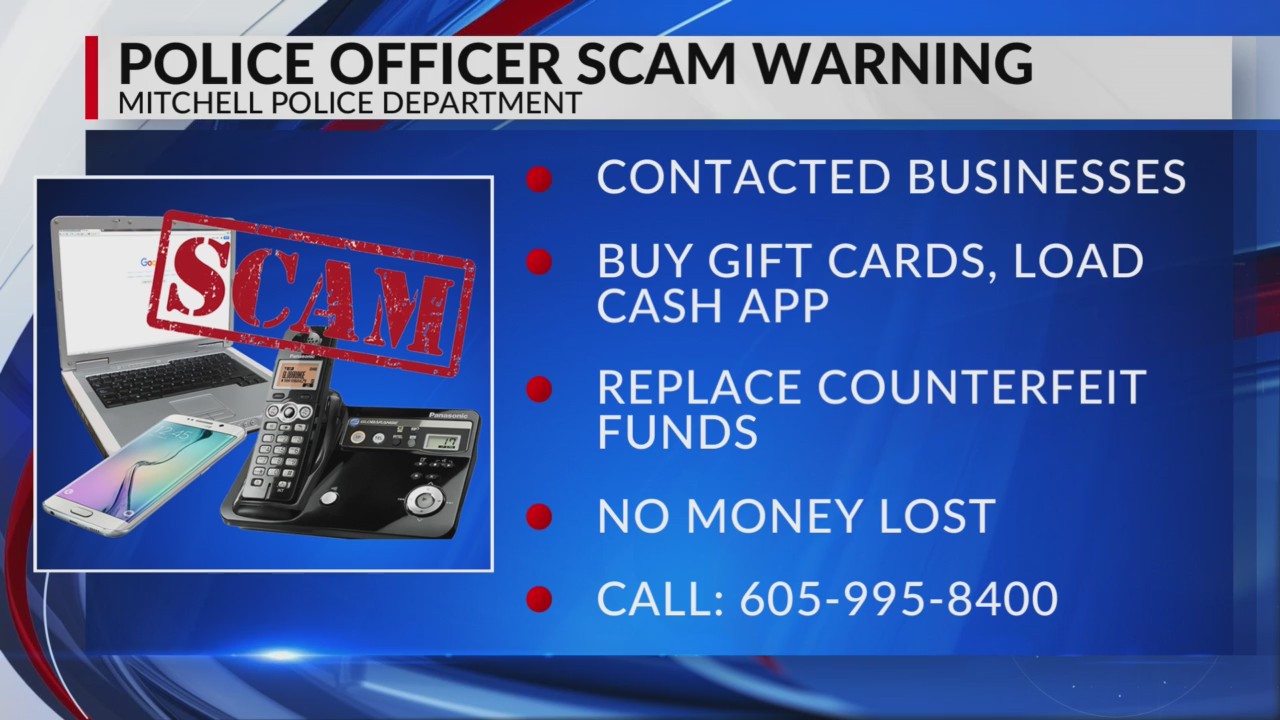 Mitchell police warn of law enforcement scam – KELOLAND.com