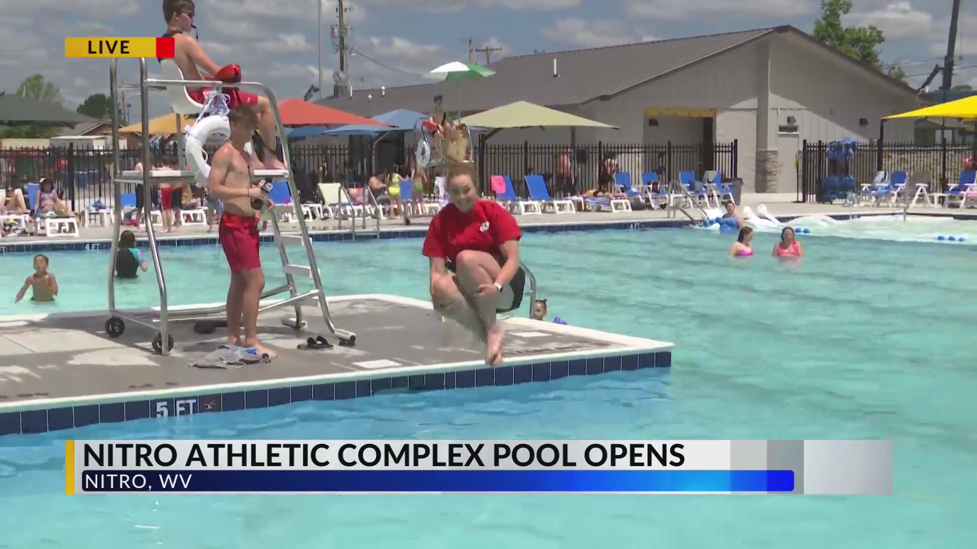 Andie Bernhardt cannonball at Nitro Pool – WOWK 13 News
