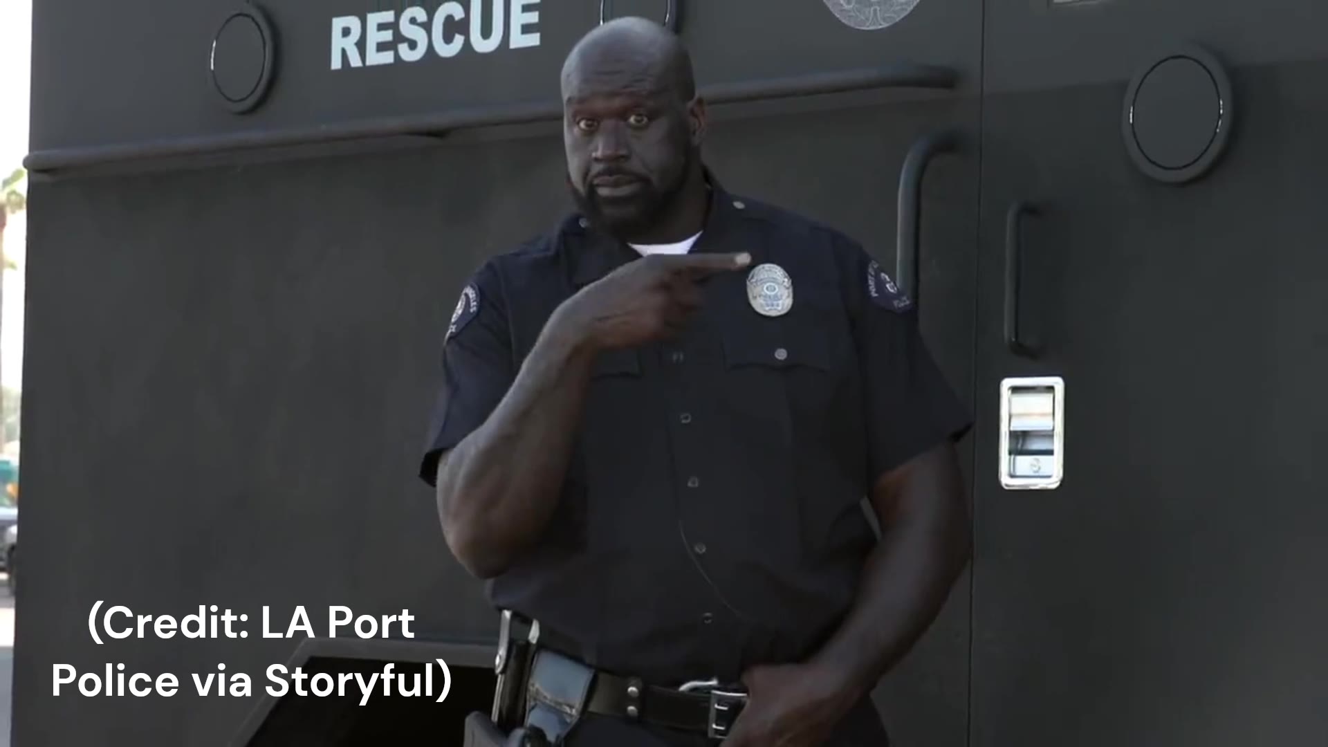 Shaq joins LA Port police recruitment drive in hilarious way (Credit ...