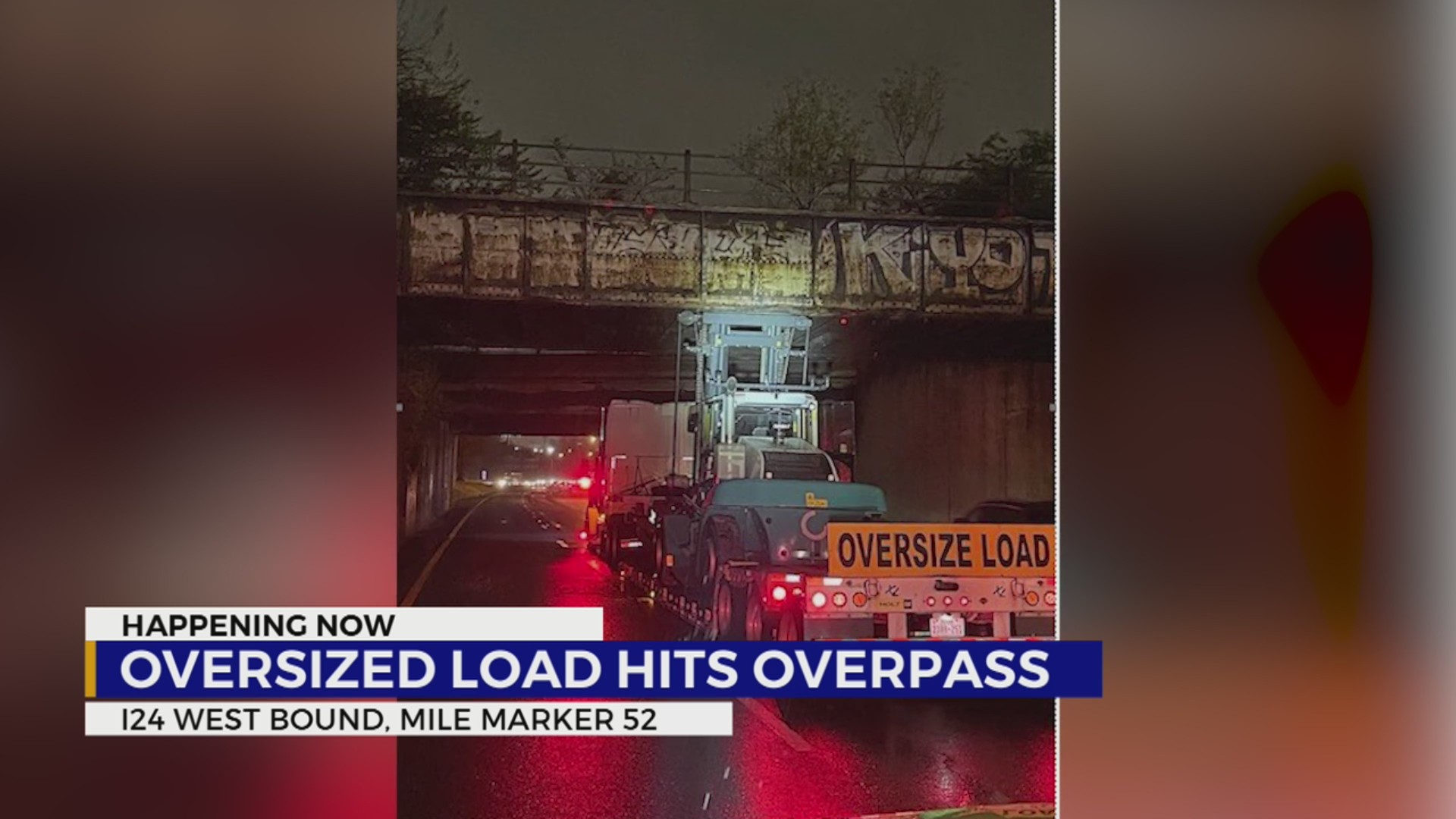 Oversized load hits overpass on I-24W – WKRN News 2