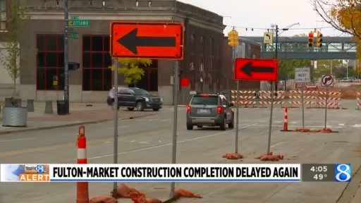 Fulton Street and Market Avenue construction delayed again – WOODTV.com