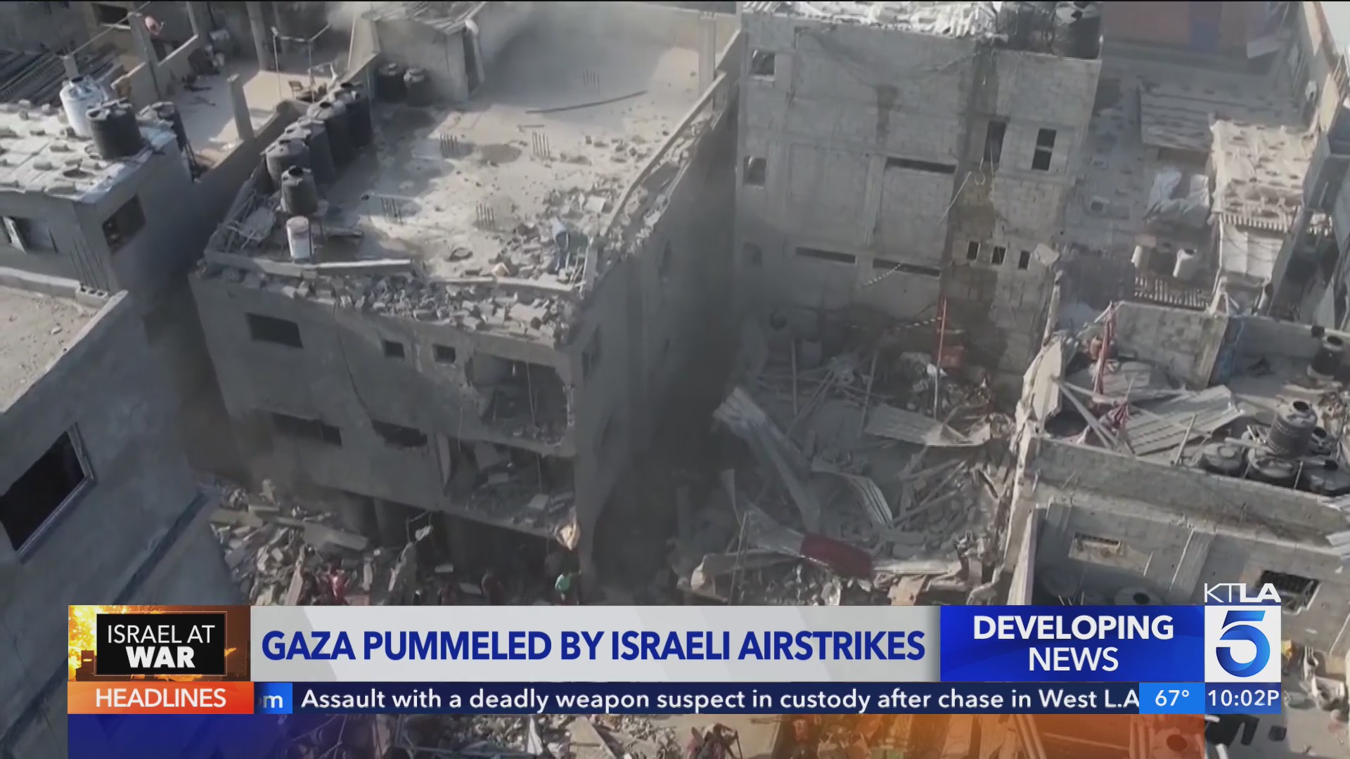 Gaza bombarded by Israeli airstrikes – KTLA