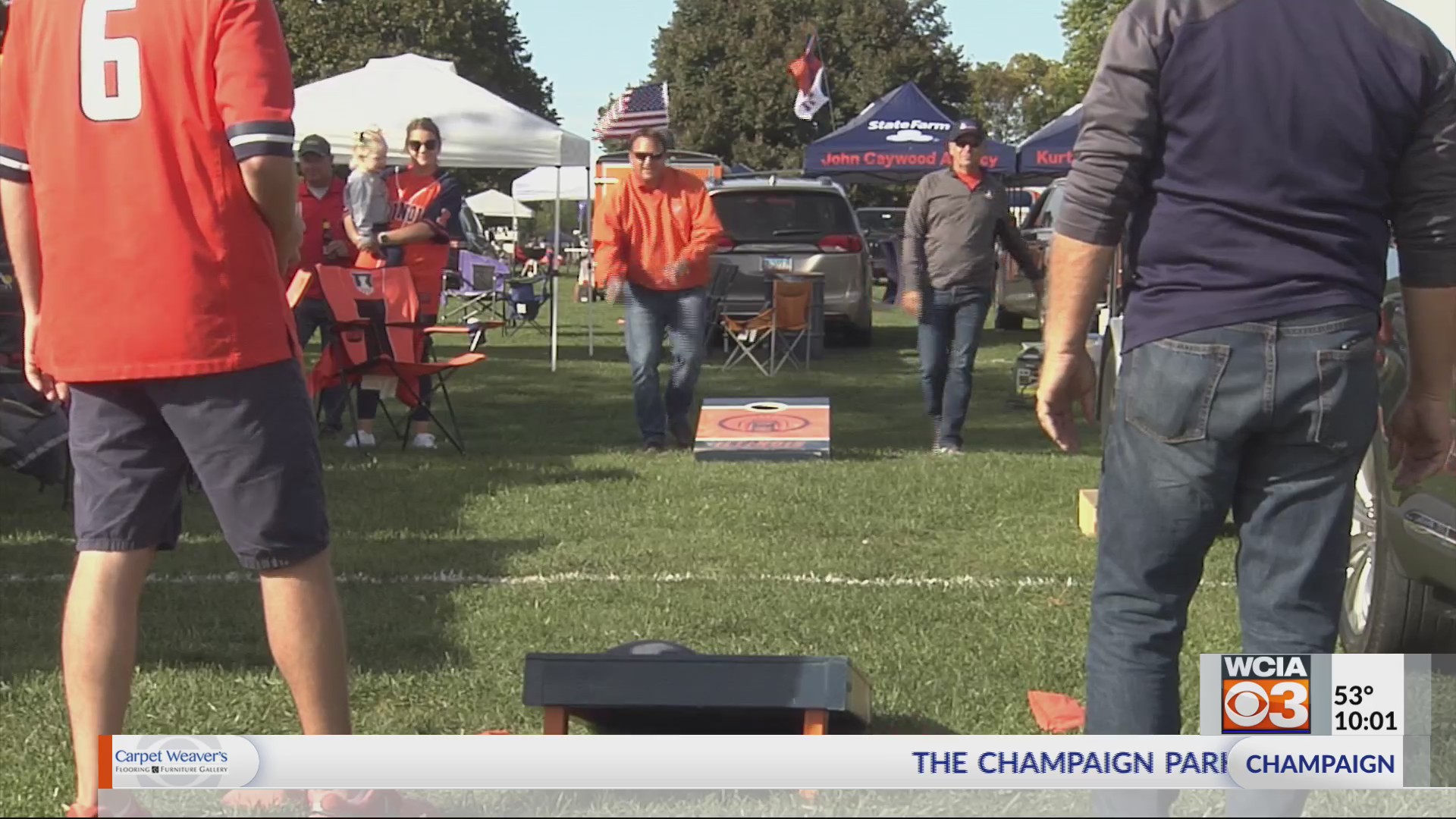 Illini fans enjoy first ever Thursday night game at Memorial Stadium ...