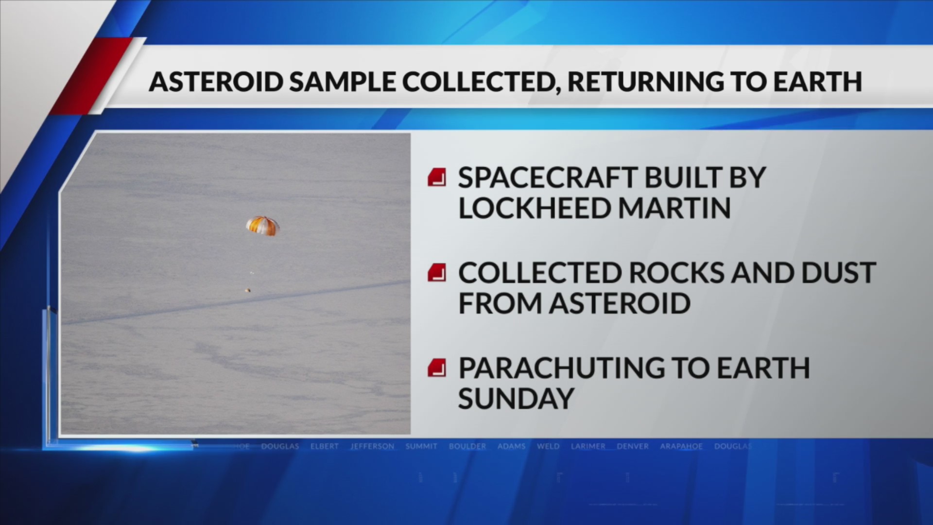 1st sample collected from an asteroid has Colorado connection – FOX31 ...