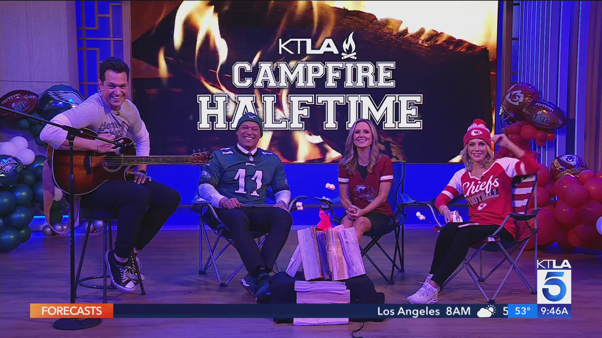 KTLA celebrates Game Day with a Campfire Halftime Show – KTLA