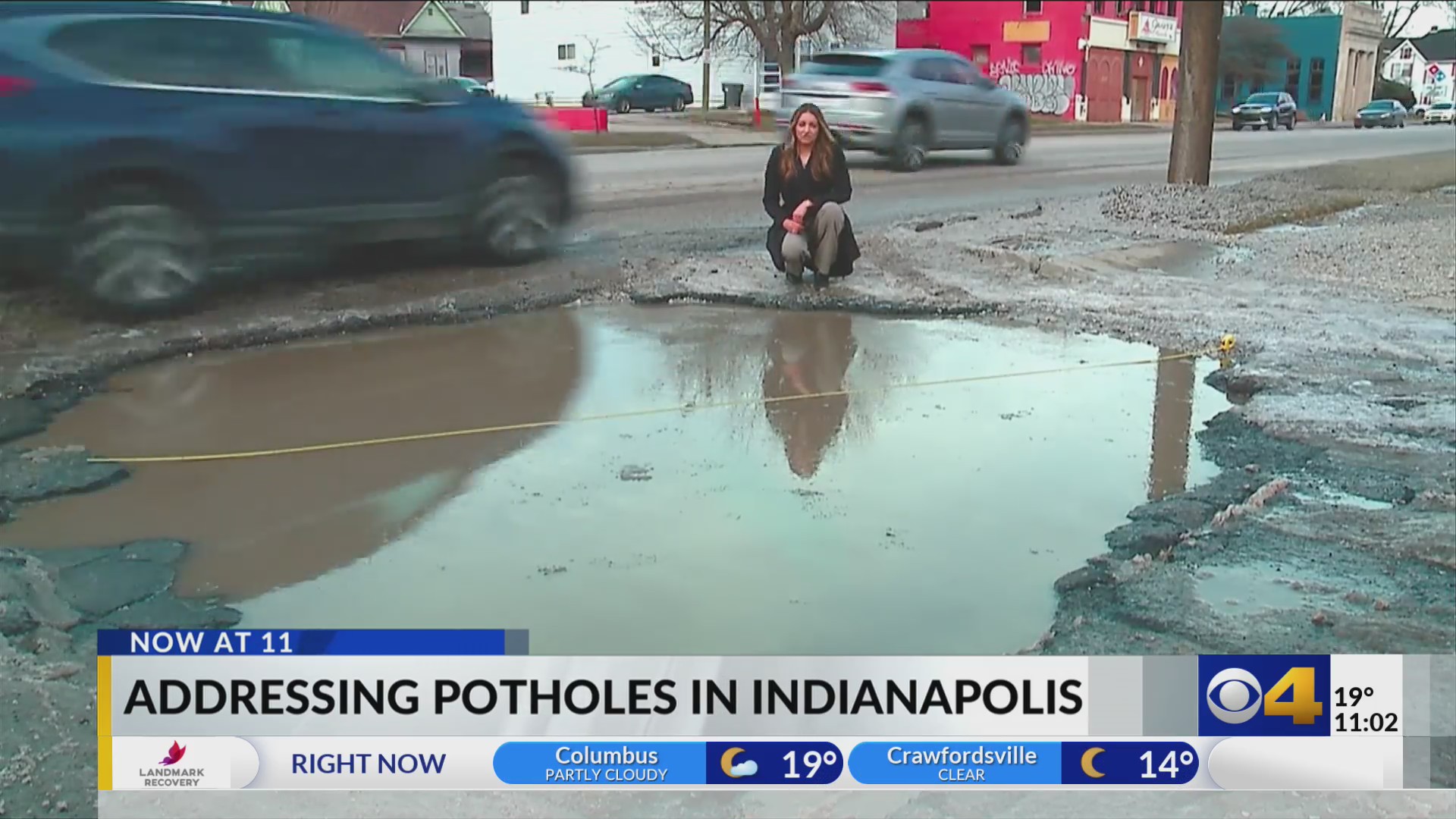 16-foot wide pothole causing trouble for business owners in east side ...