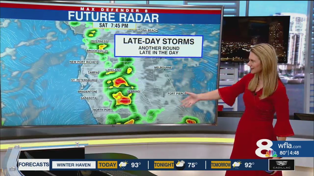 Heaviest rain farther inland late in the day – WFLA
