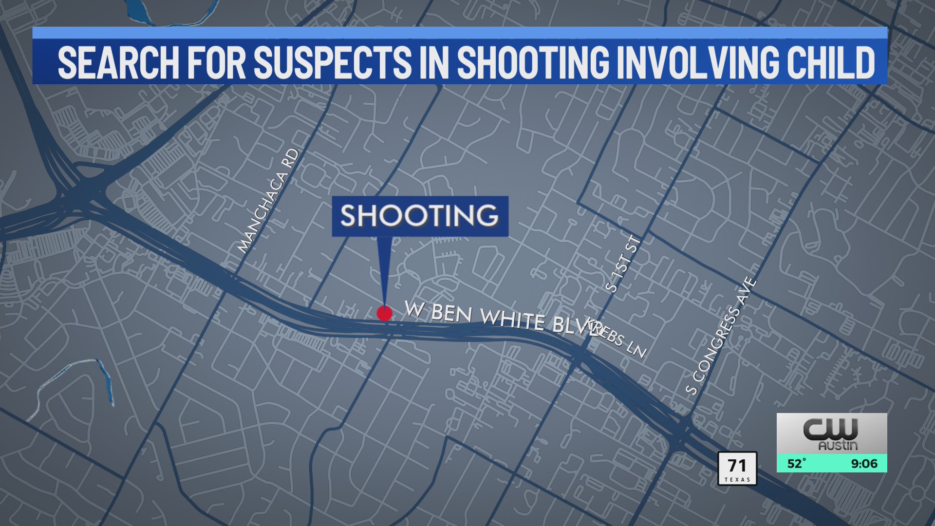 Child shot in the head; APD searching for leads in south Austin roadway ...