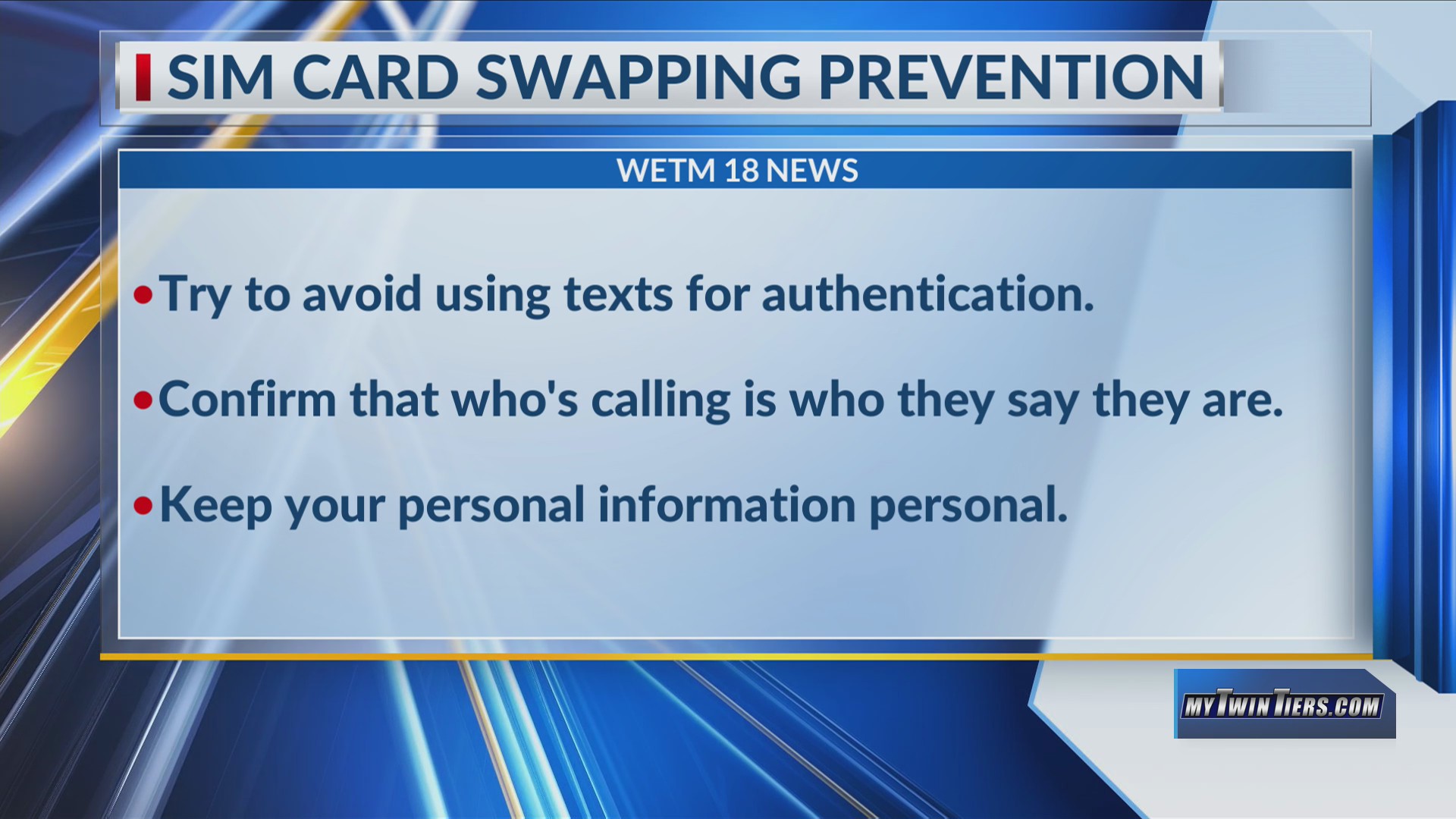 How to prevent SIM card swapping – WETM – MyTwinTiers.com