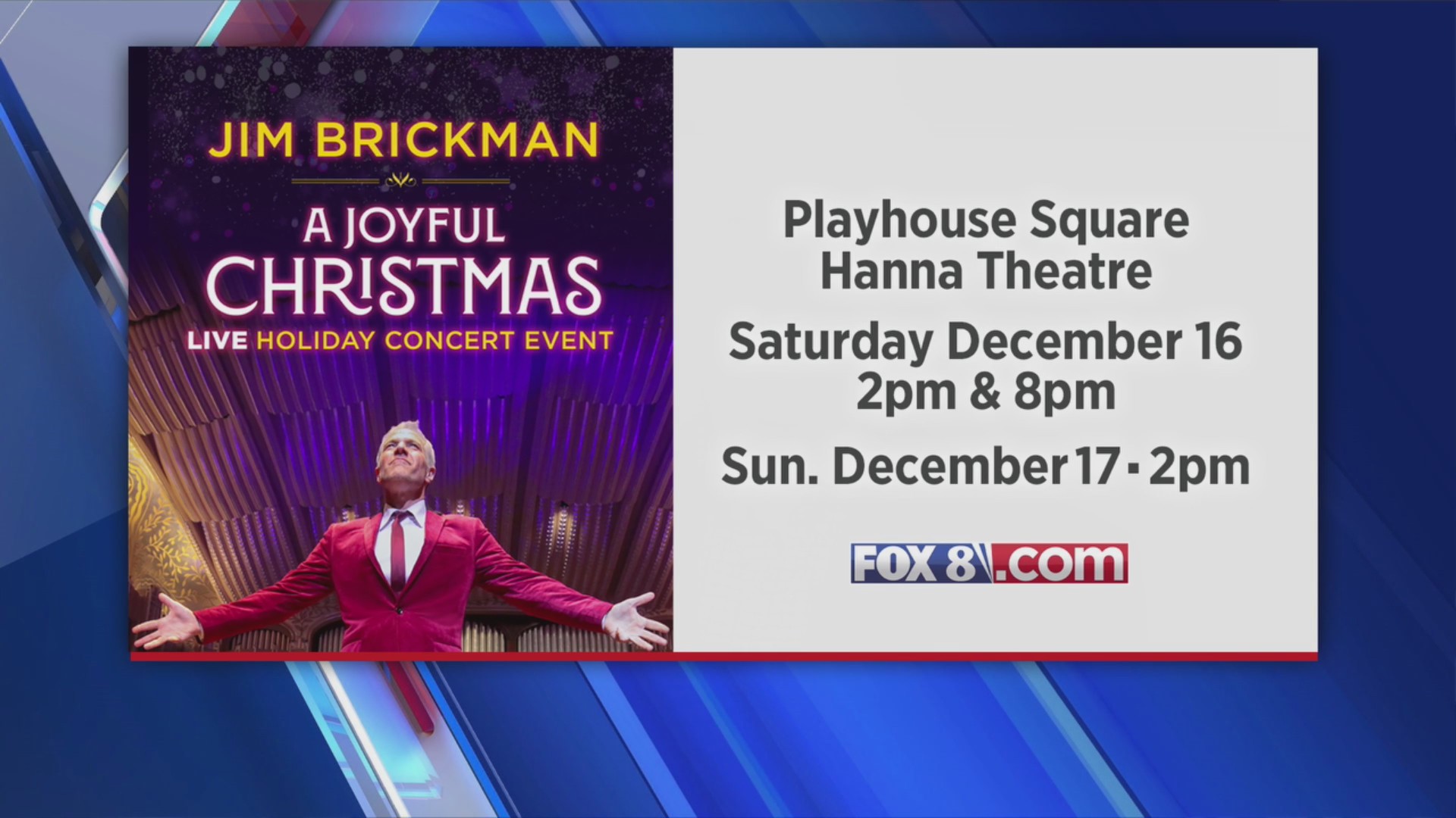 Jim Brickman gives Fox 8 Morning Show preview of upcoming holiday show ...