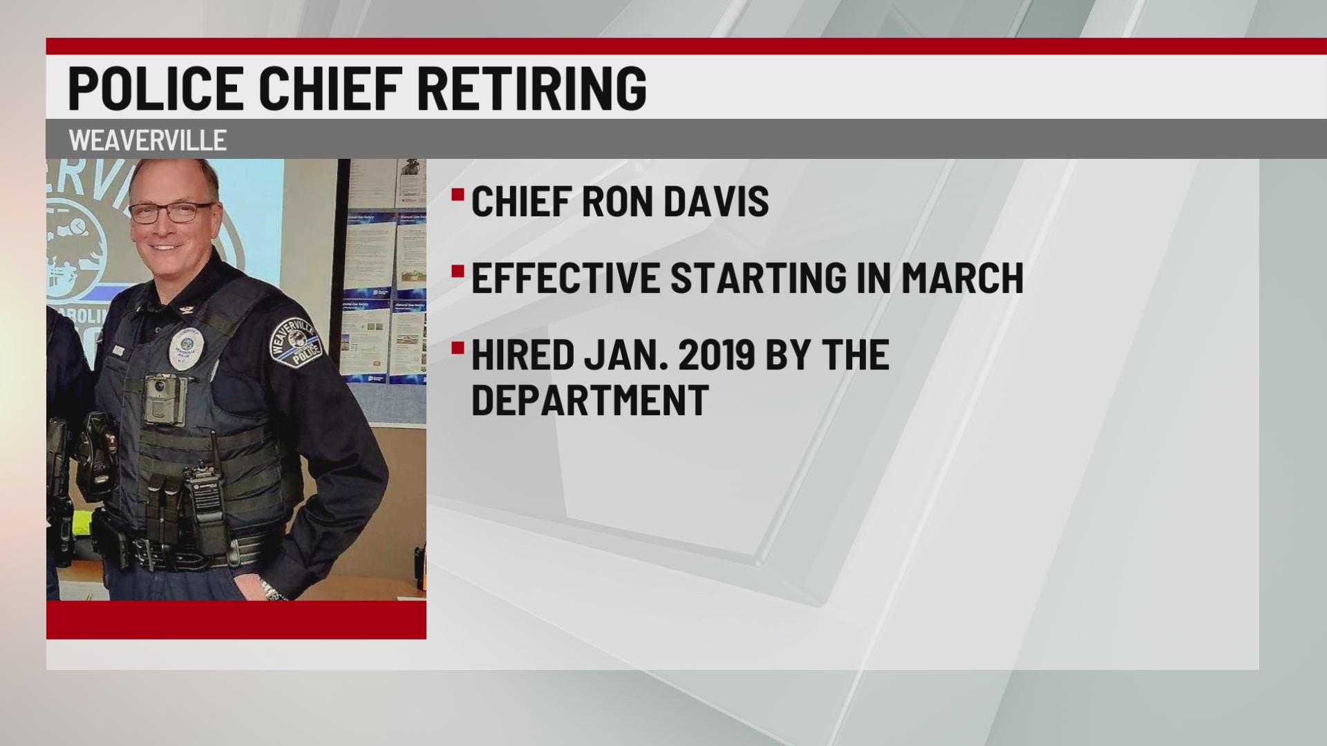 Weaverville Police Chief to retire after decades of service – WSPA 7NEWS Weaverville Police Chief to retire after decades of service – WSPA 7NEWS