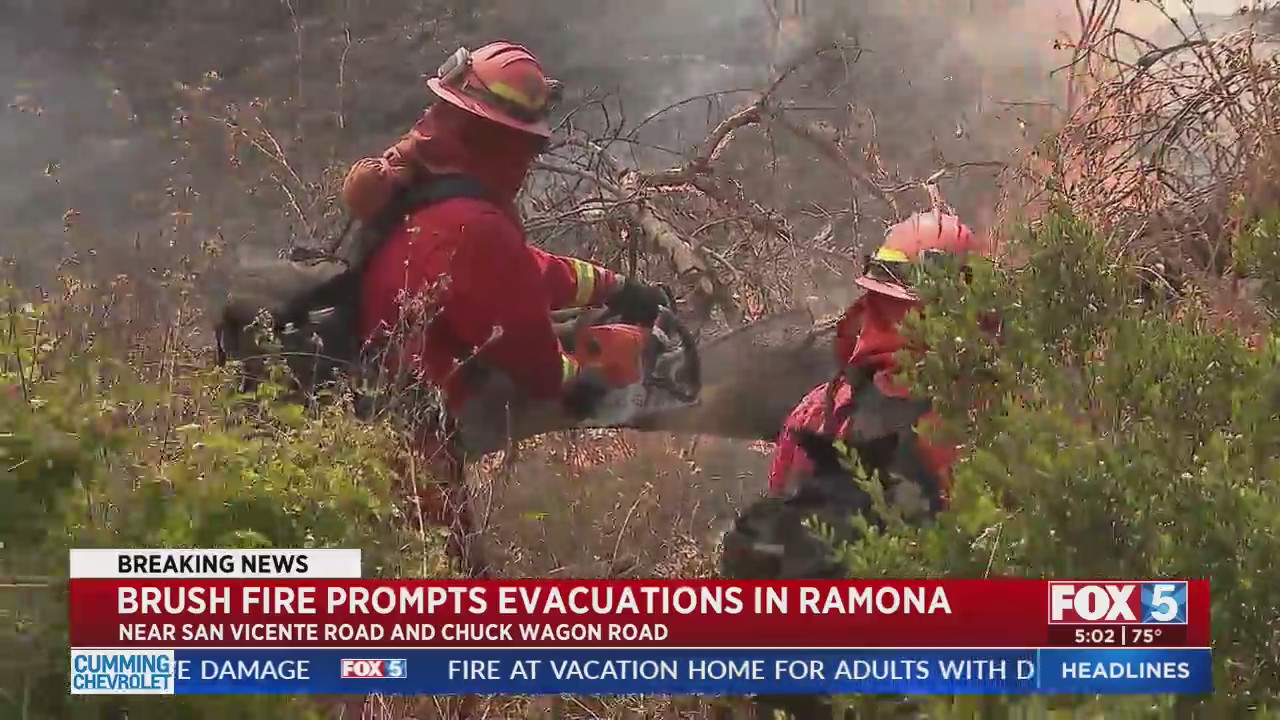 Ramona Brush Fire Prompts Evacuations – FOX 5 San Diego & KUSI News