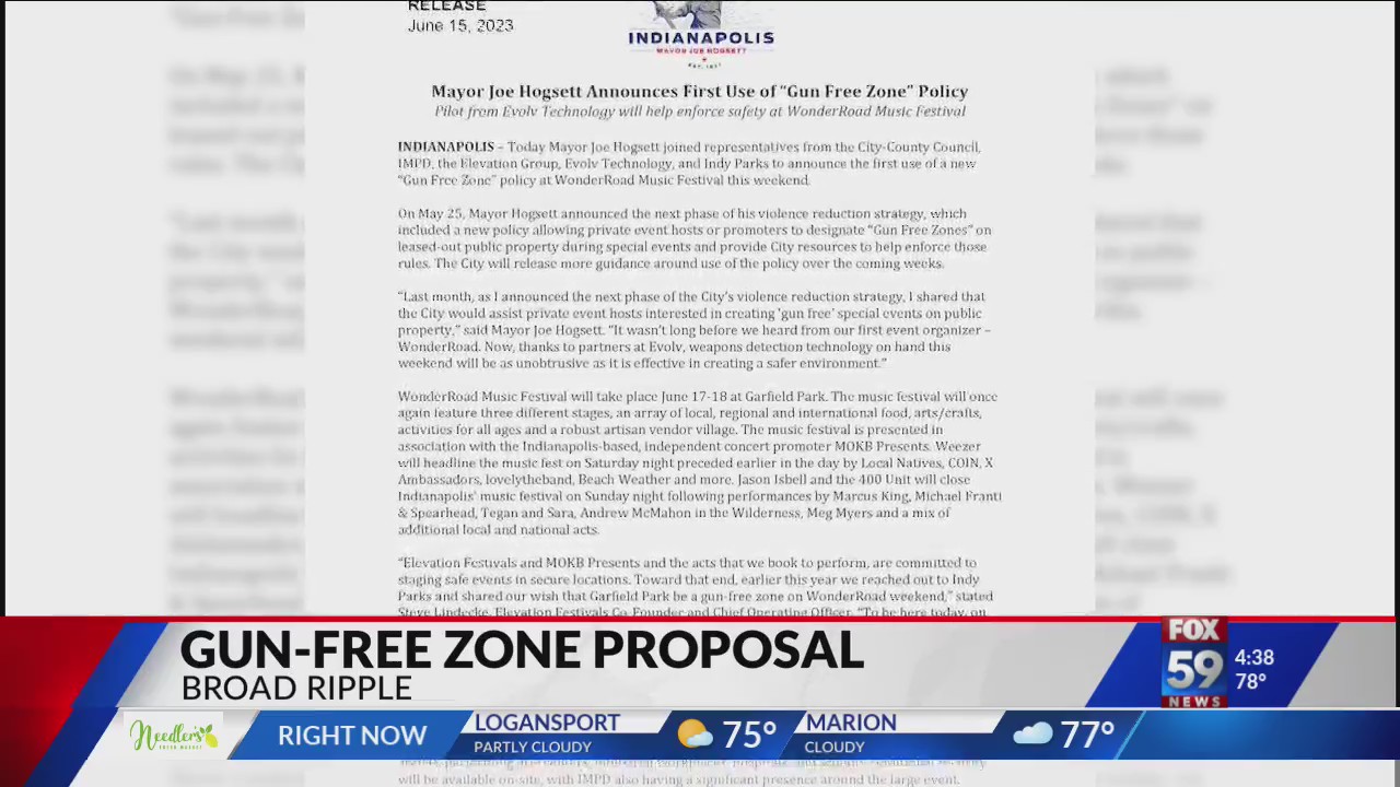 ‘Gun Free’ Broad Ripple faces legal and logistical hurdles – Fox 59