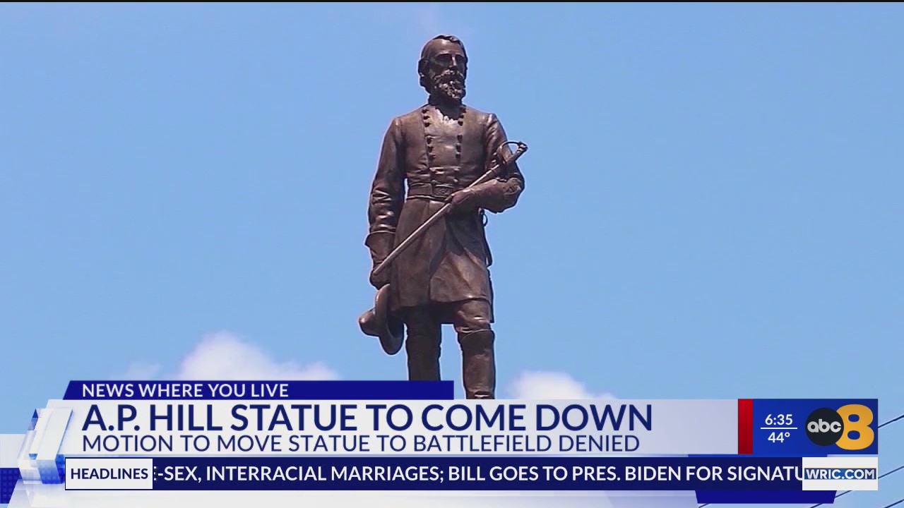 A.P. Hill statue removal process begins with the new location still ...