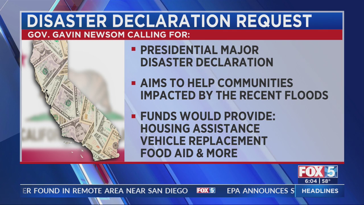 Newsom Requests Major Disaster Declaration For San Diego County – FOX 5 ...