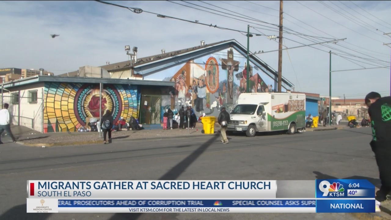 Dozens of migrants gathering outside of Sacred Heart Church – BorderReport