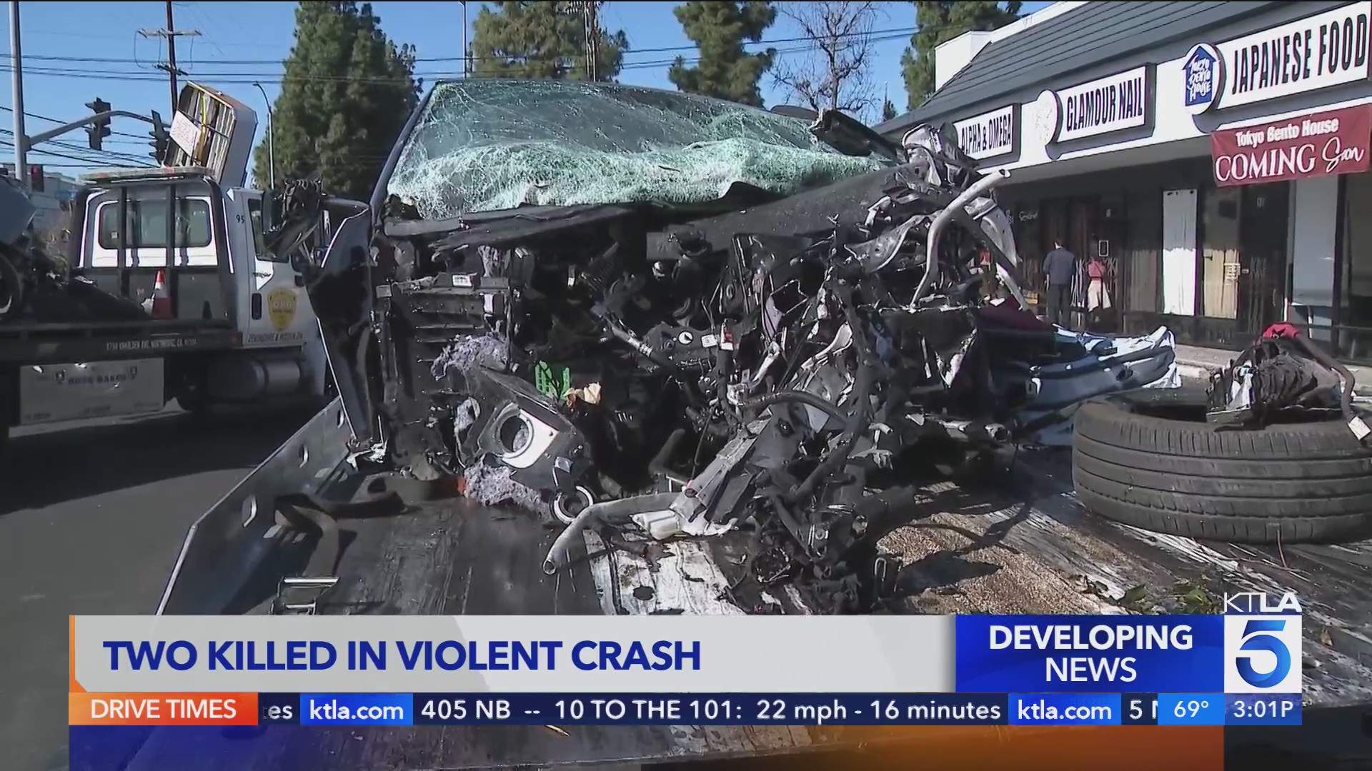 2 killed in violent Lake Balboa crash – KTLA