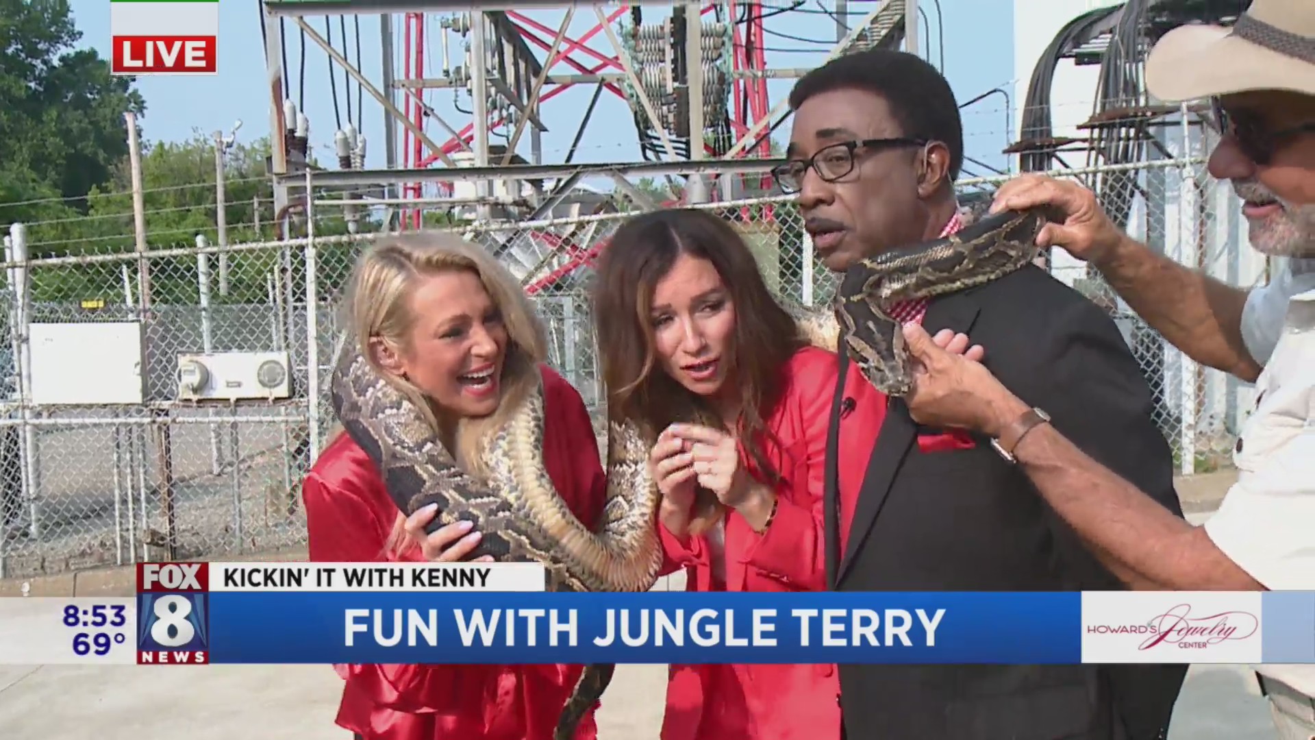 Jungle Terry’s friend gets wrapped up with Fox 8 Morning Show anchors ...