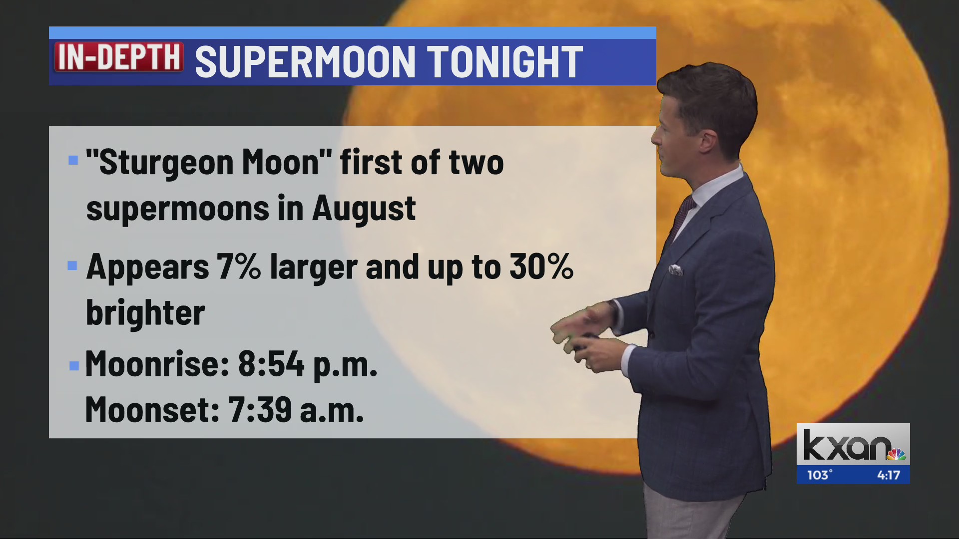 Supermoon visible from Austin Tuesday night – KXAN Austin
