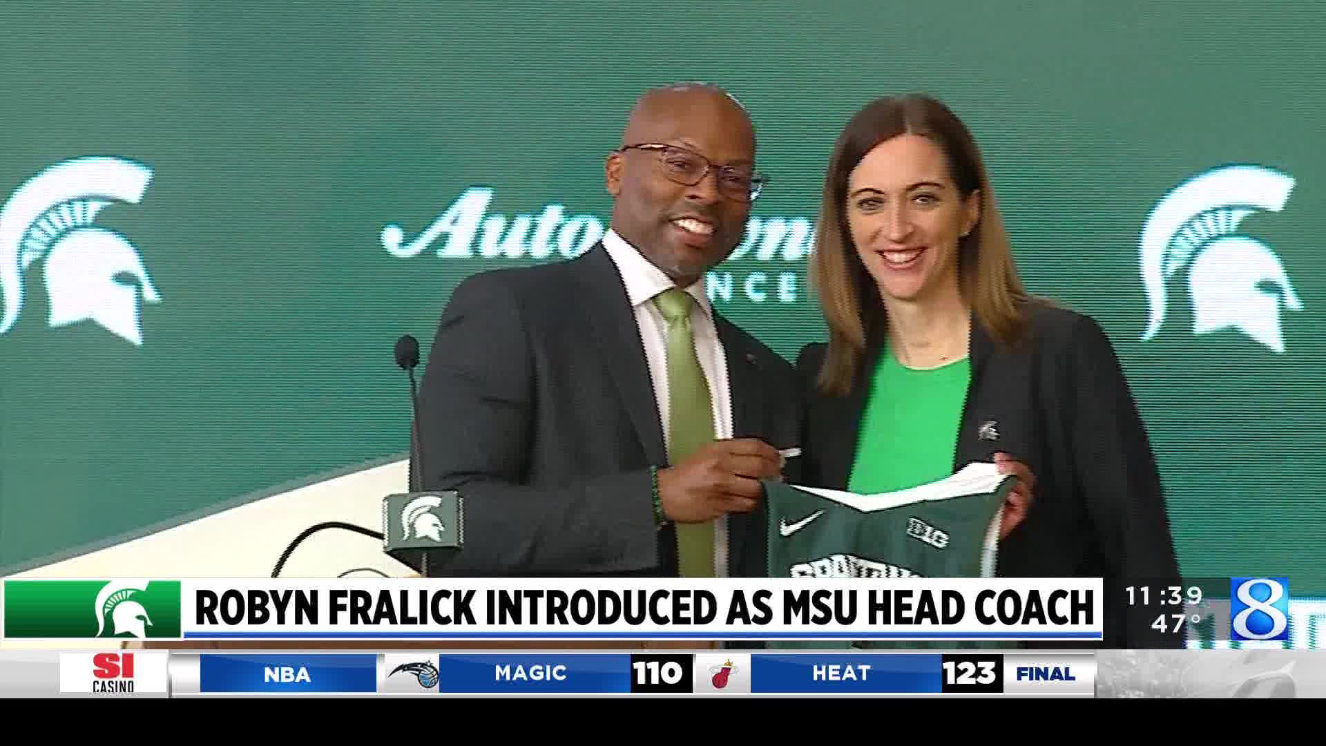 Michigan State introduces Robyn Fralick as women’s basketball head ...