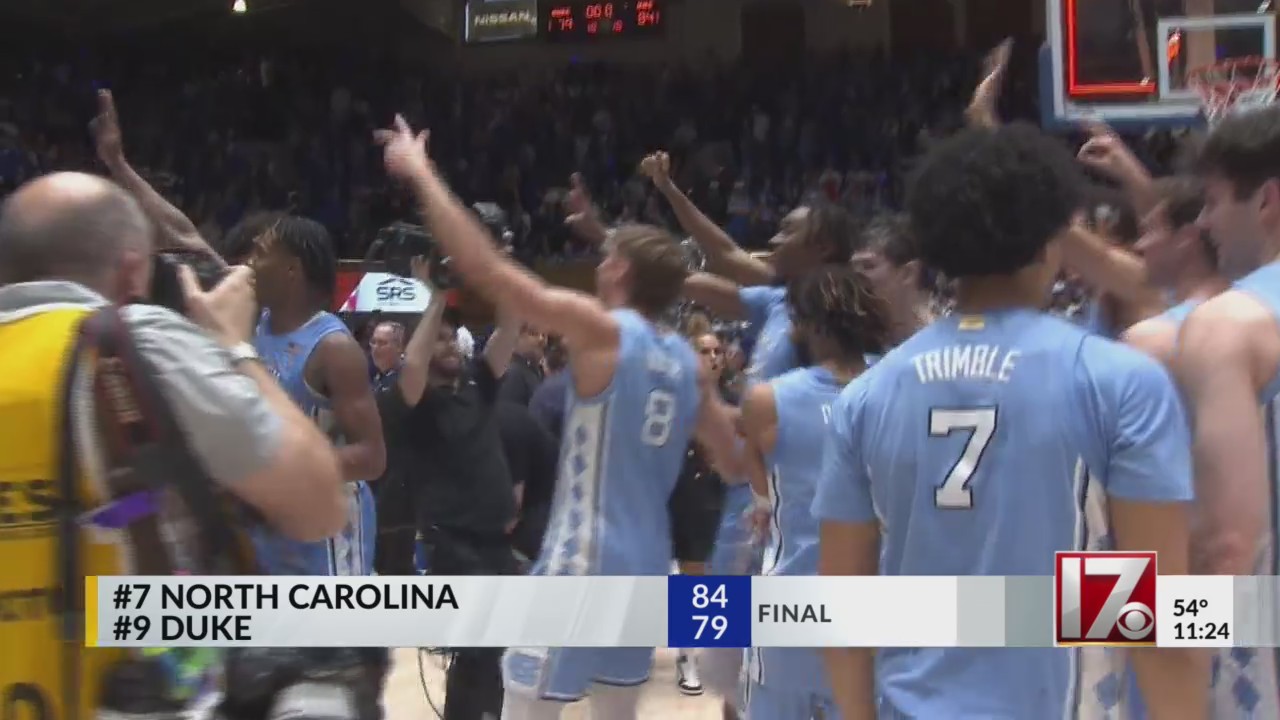 Video shows UNC players waving bye to Duke fans – CBS17.com