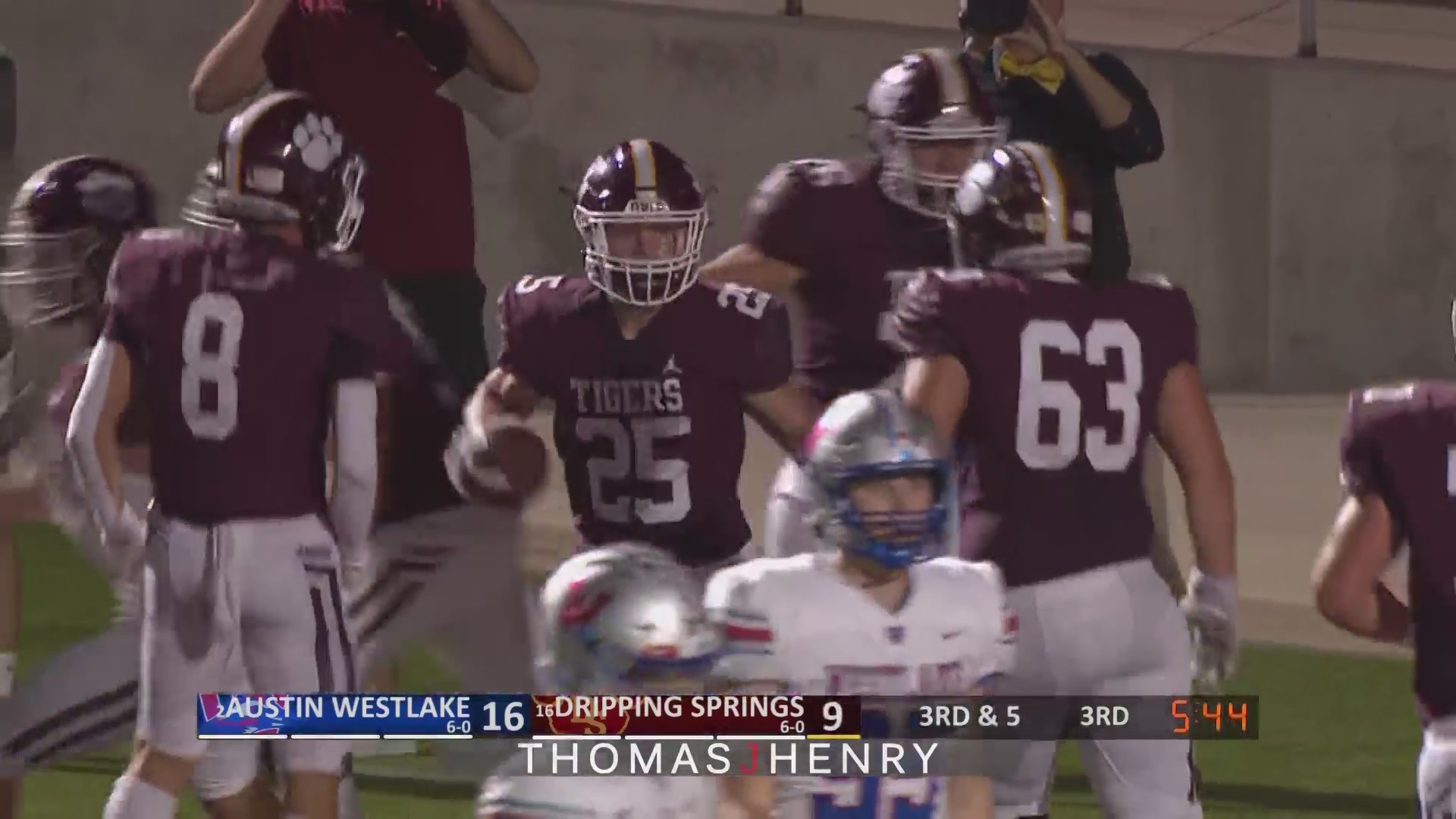 Touchdown Dripping Springs: Novosad to Boston Papp for 7 yards – KXAN ...