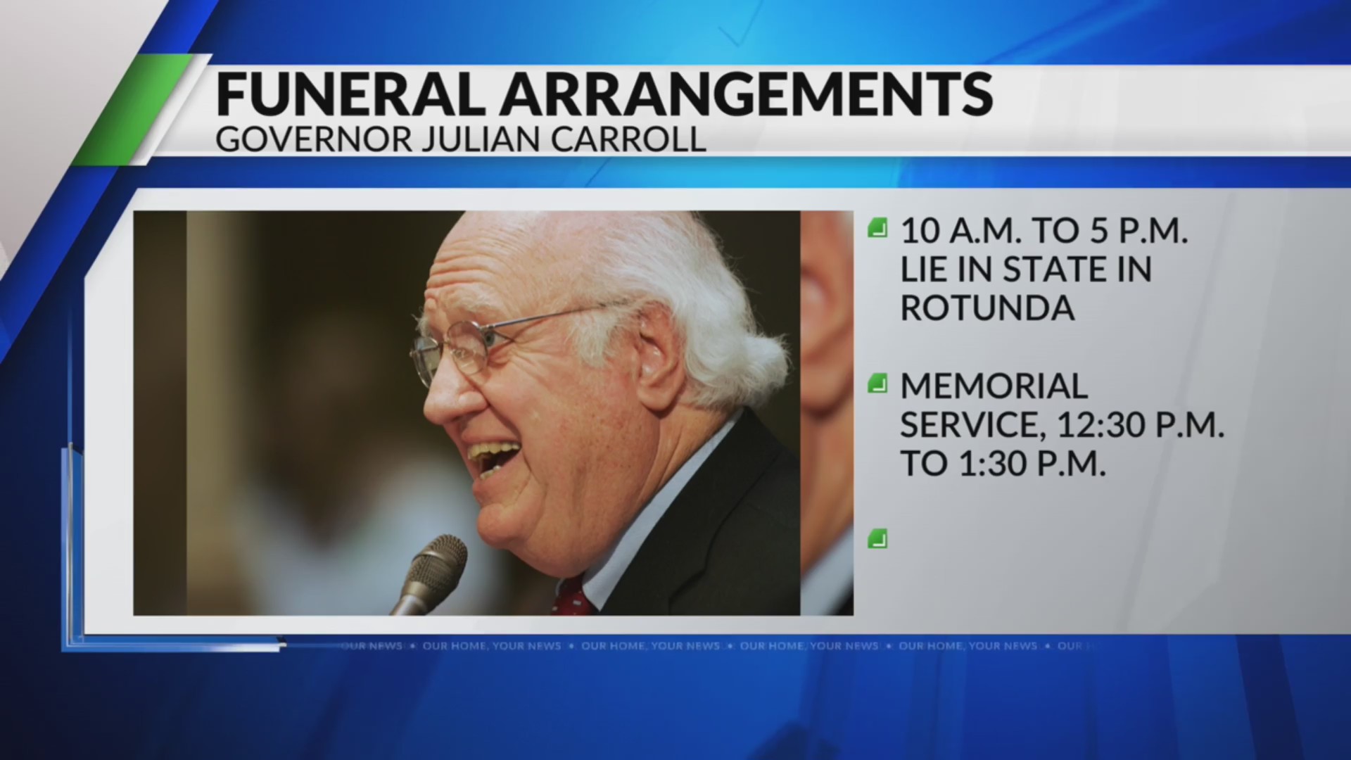 Former Gov. Julian Carroll to be remembered at the capital – FOX 56 News