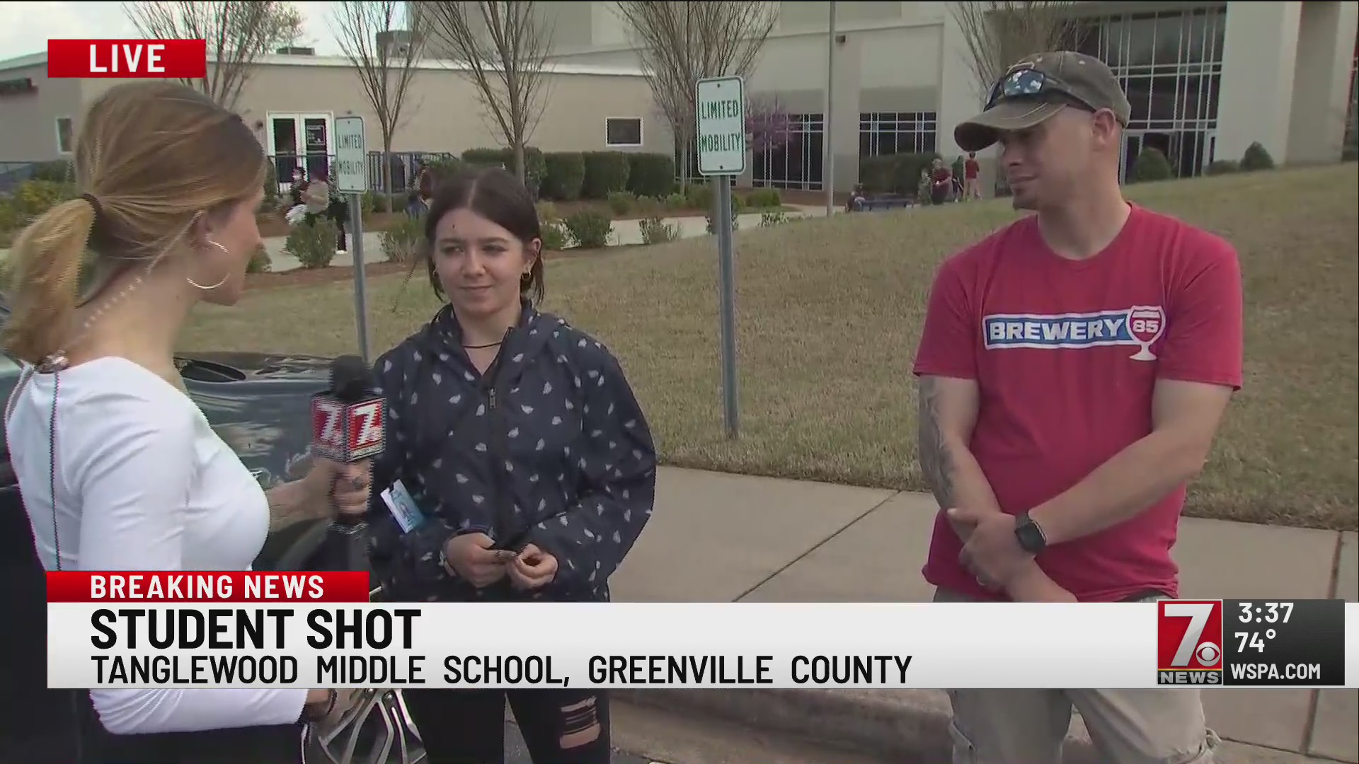 Student speaks after shooting at Tanglewood Middle School – WSPA 7NEWS