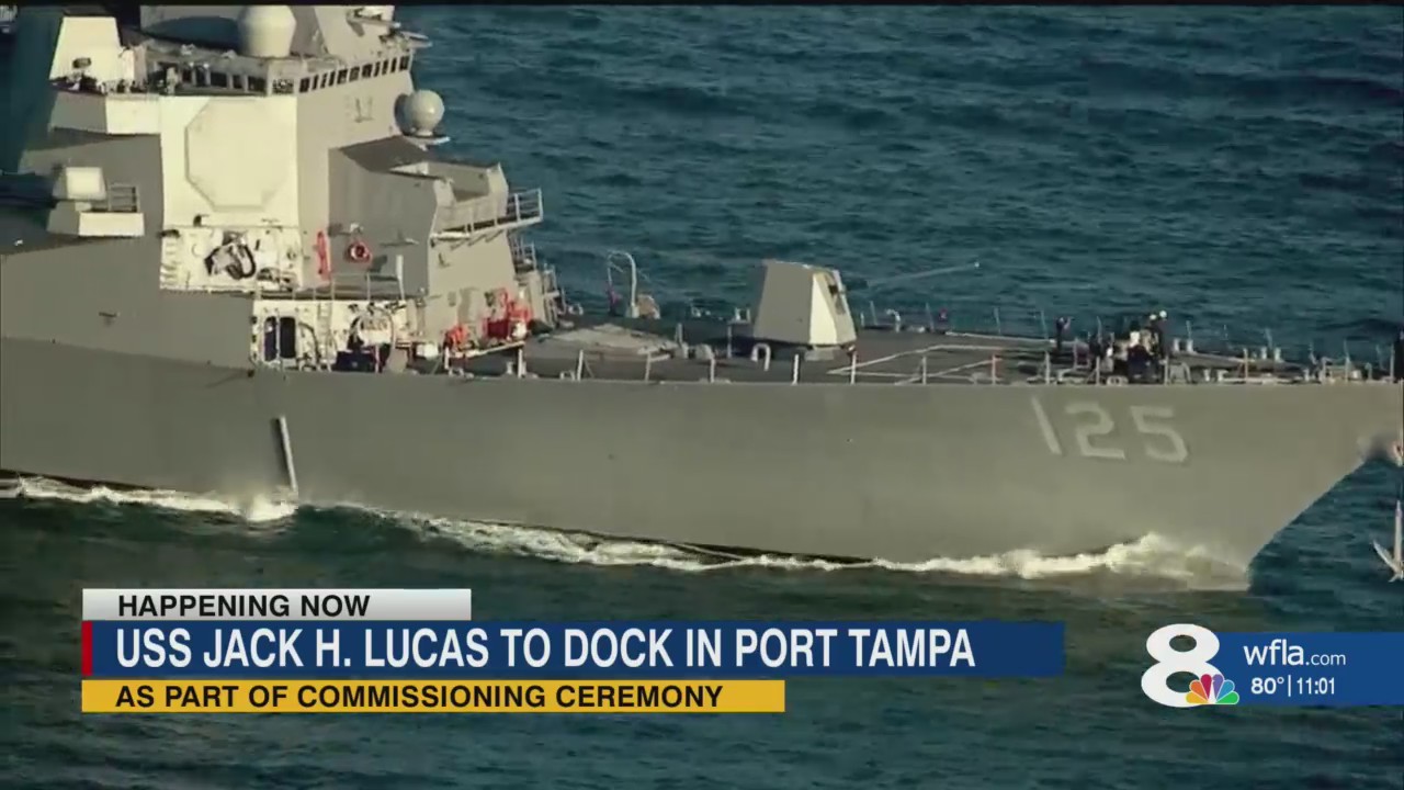 USS Jack H Lucas in Tampa Bay – WFLA