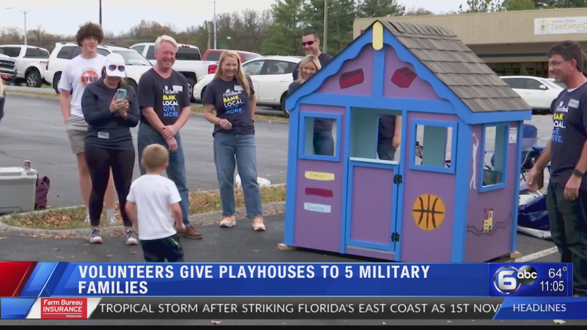 Volunteers give playhouses to five military families – WATE 6 On Your Side