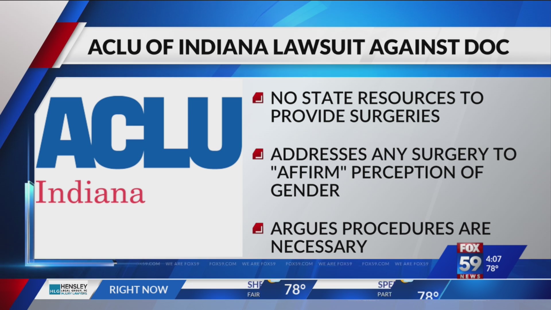 Transgender prisoner files lawsuit against Indiana DOC after being prevented access to surgery ...
