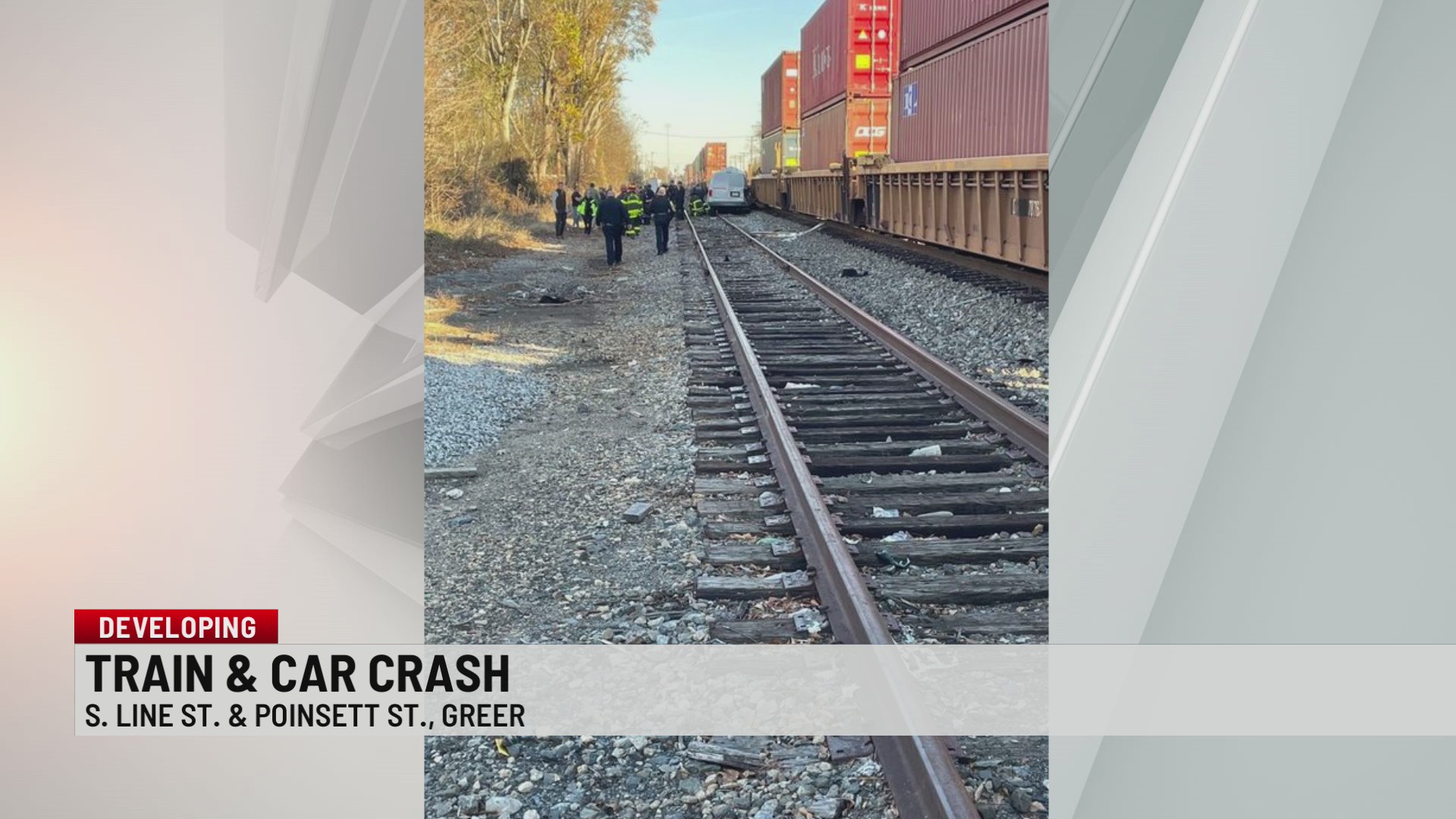 Vehicle hit by train in downtown Greer – WSPA 7NEWS