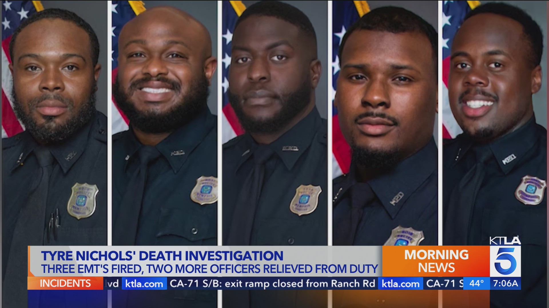 7th Memphis officer disciplined, EMTs fired in Nichols death – KTLA