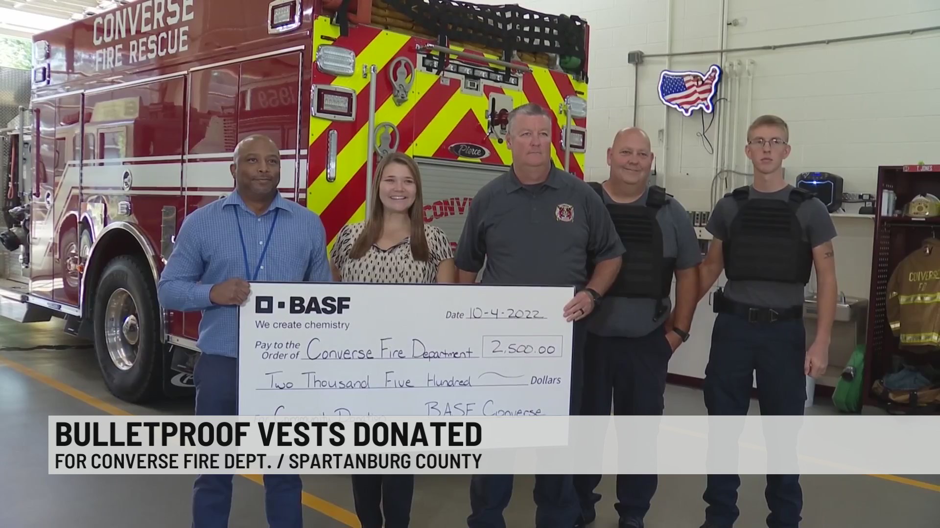 Converse Fire Department receives donation for bulletproof vests – WSPA ...