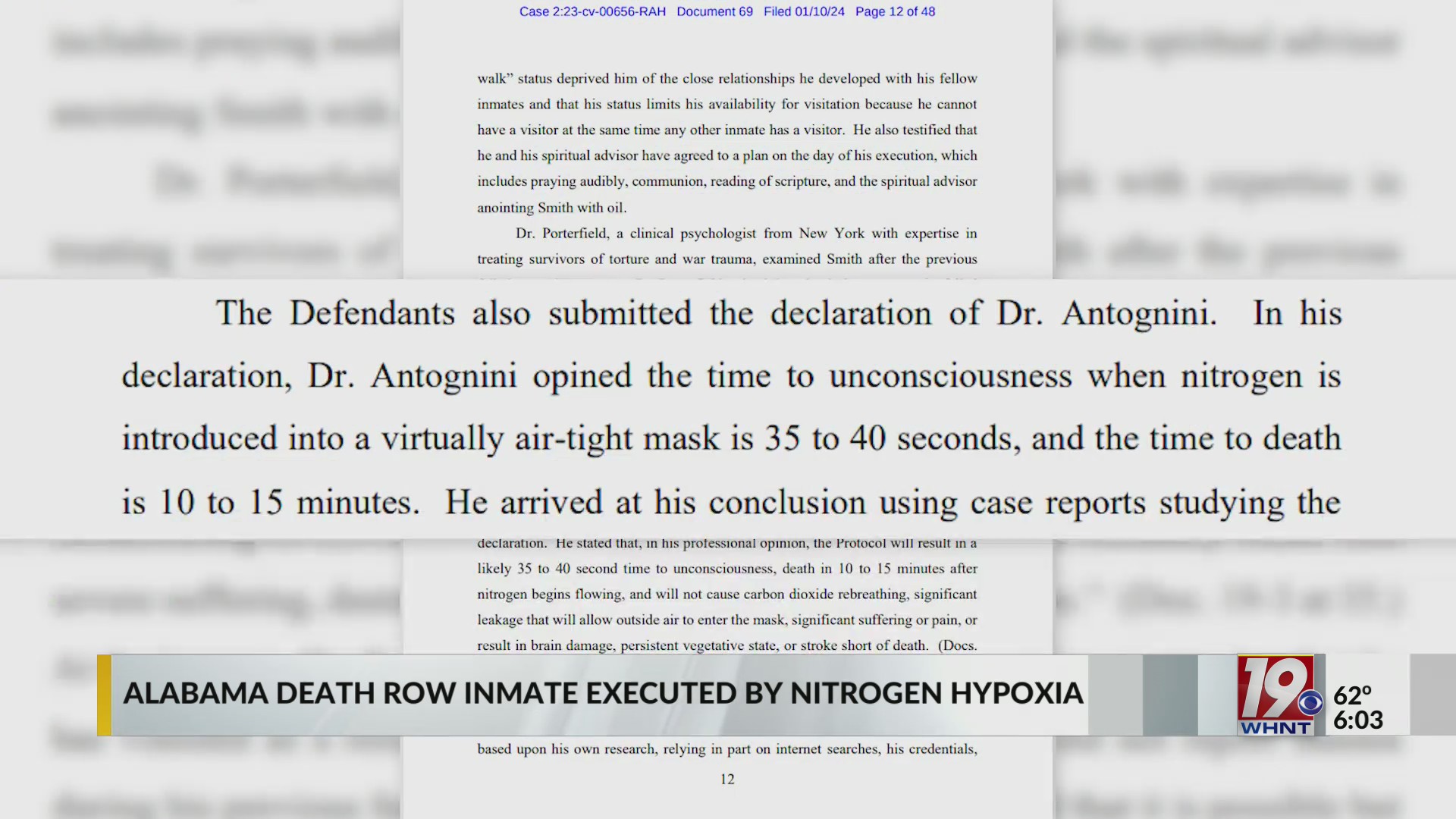 Alabama Death Row Inmate Executed by Nitrogen Hypoxia | Jan. 26, 2024 ...