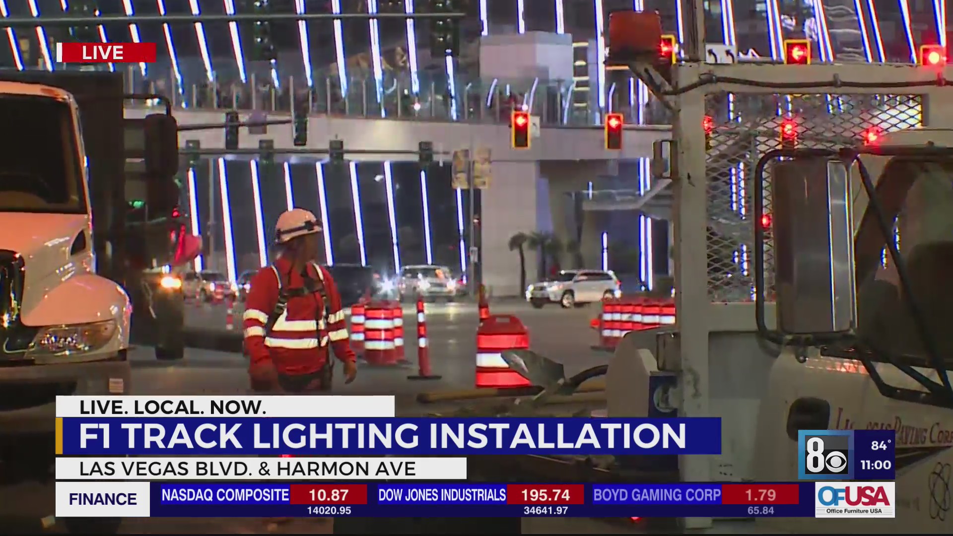 F1 track lighting installation begins along Las Vegas Strip – KLAS