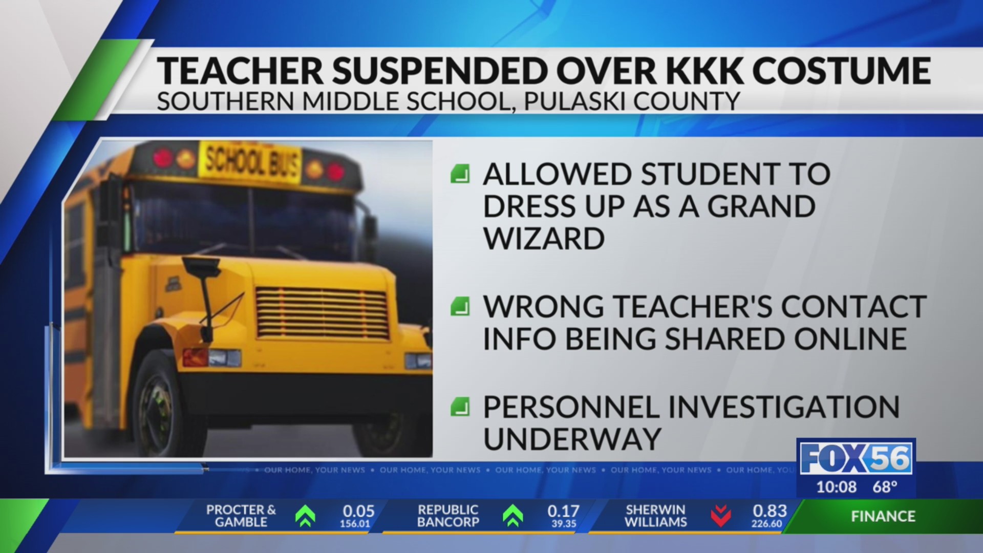 Pulaski County teacher suspended after student dressed as KKK member ...
