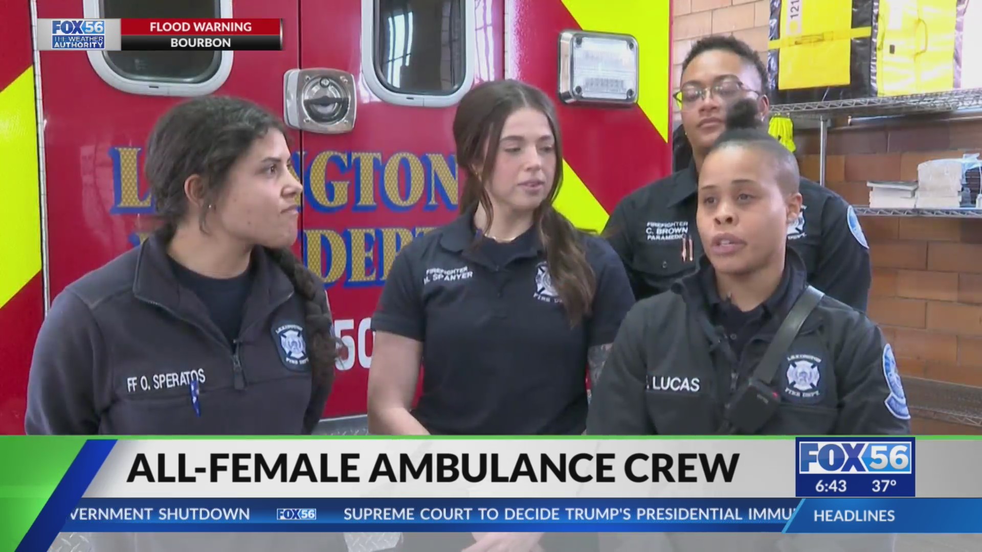 Lexington Fire Department celebrates first all-female ambulance crew ...