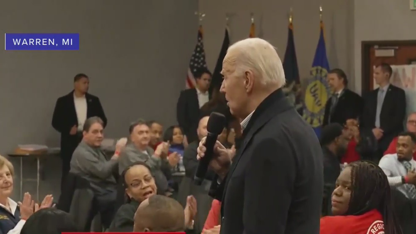 President Biden visits battleground state of Michigan ahead of primary ...