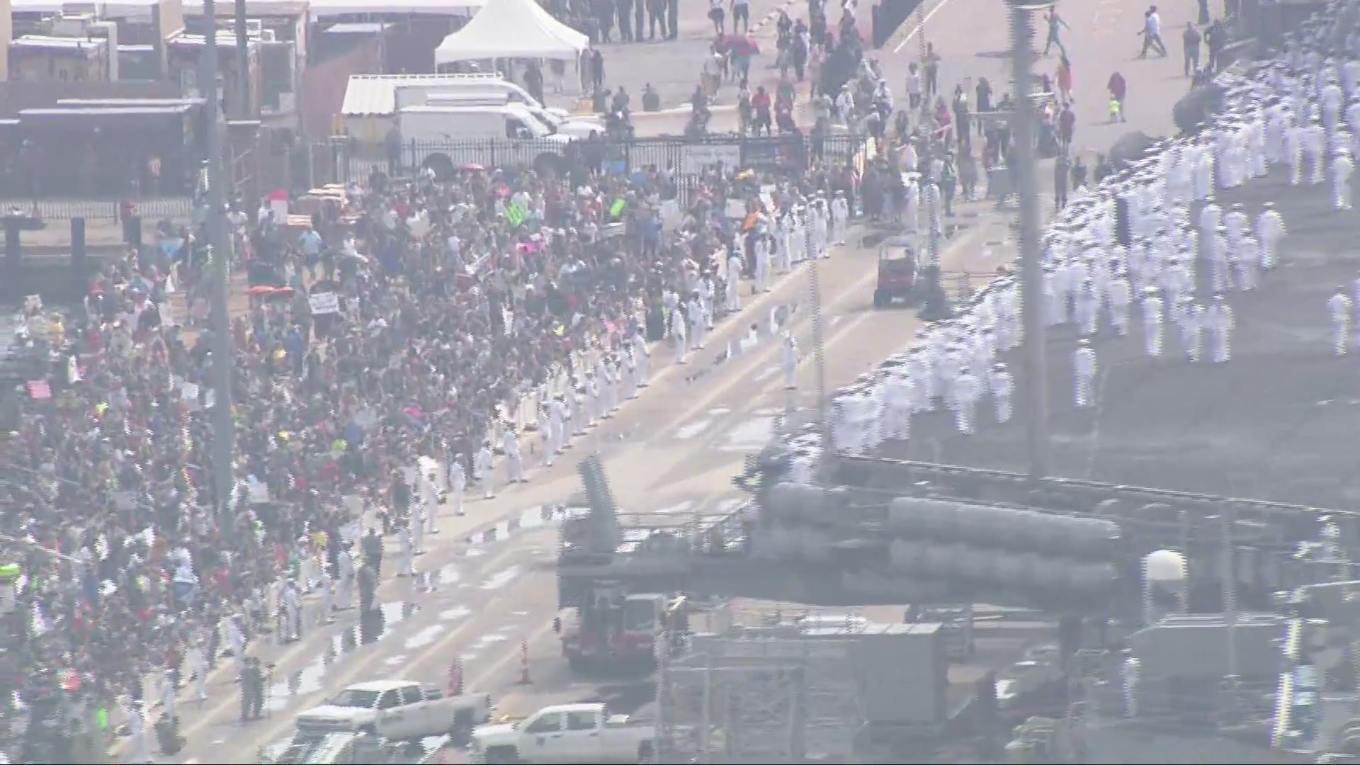 Chopper 10 flies over as USS Harry S Truman returns to Norfolk – WAVY.com