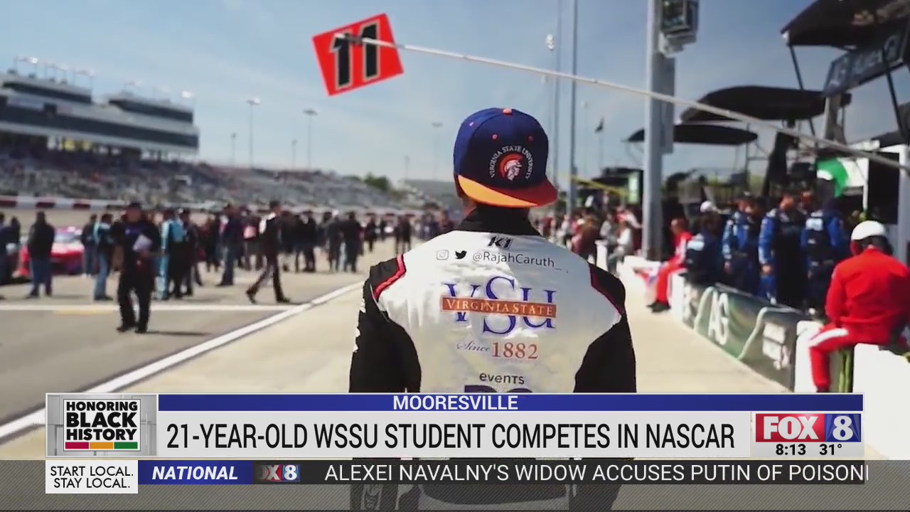 Winston-Salem State University student competes in NASCAR – FOX8 WGHP