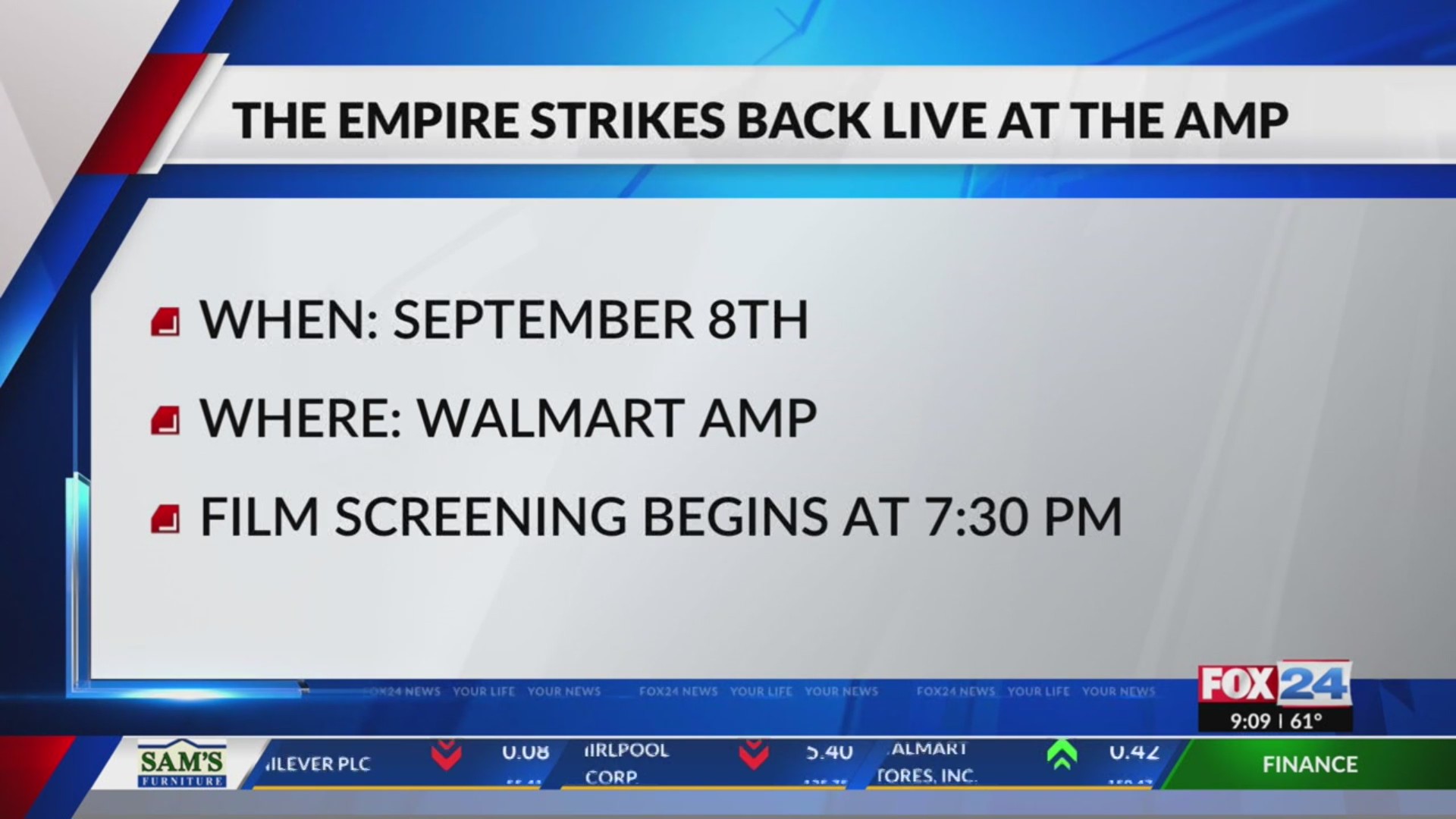 The Empire Strikes Back live at the Walmart AMP – KNWA FOX24