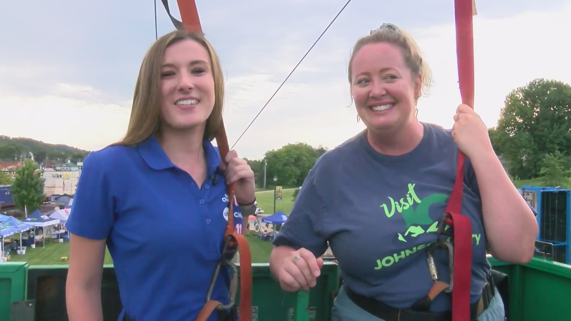 Storm Team 11’s Laurel Blanchard ziplines at Meet the Mountains Festival – WJHL | Tri-Cities ...